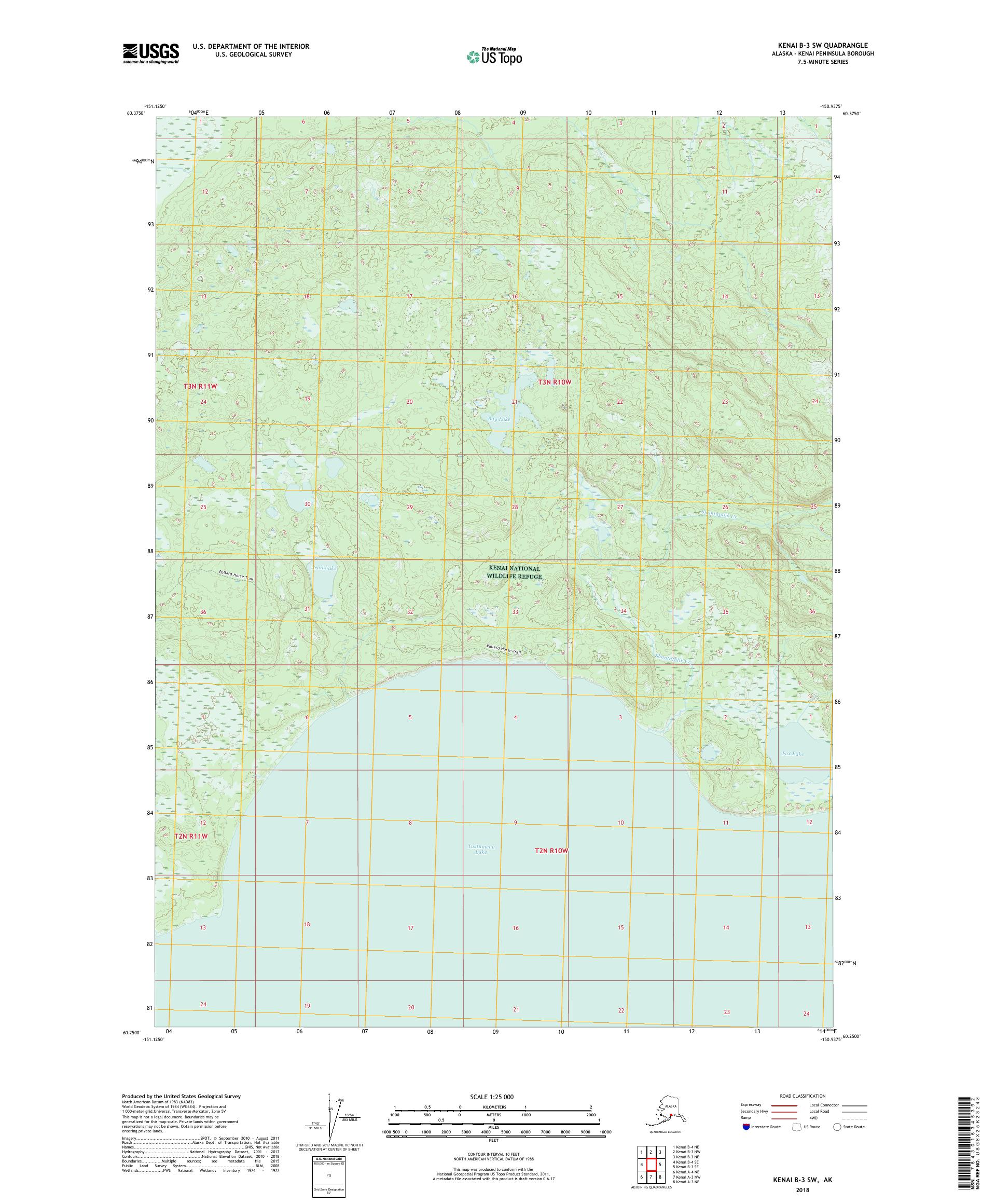 Kenai B-3 SW Alaska US Topo Map – MyTopo Map Store