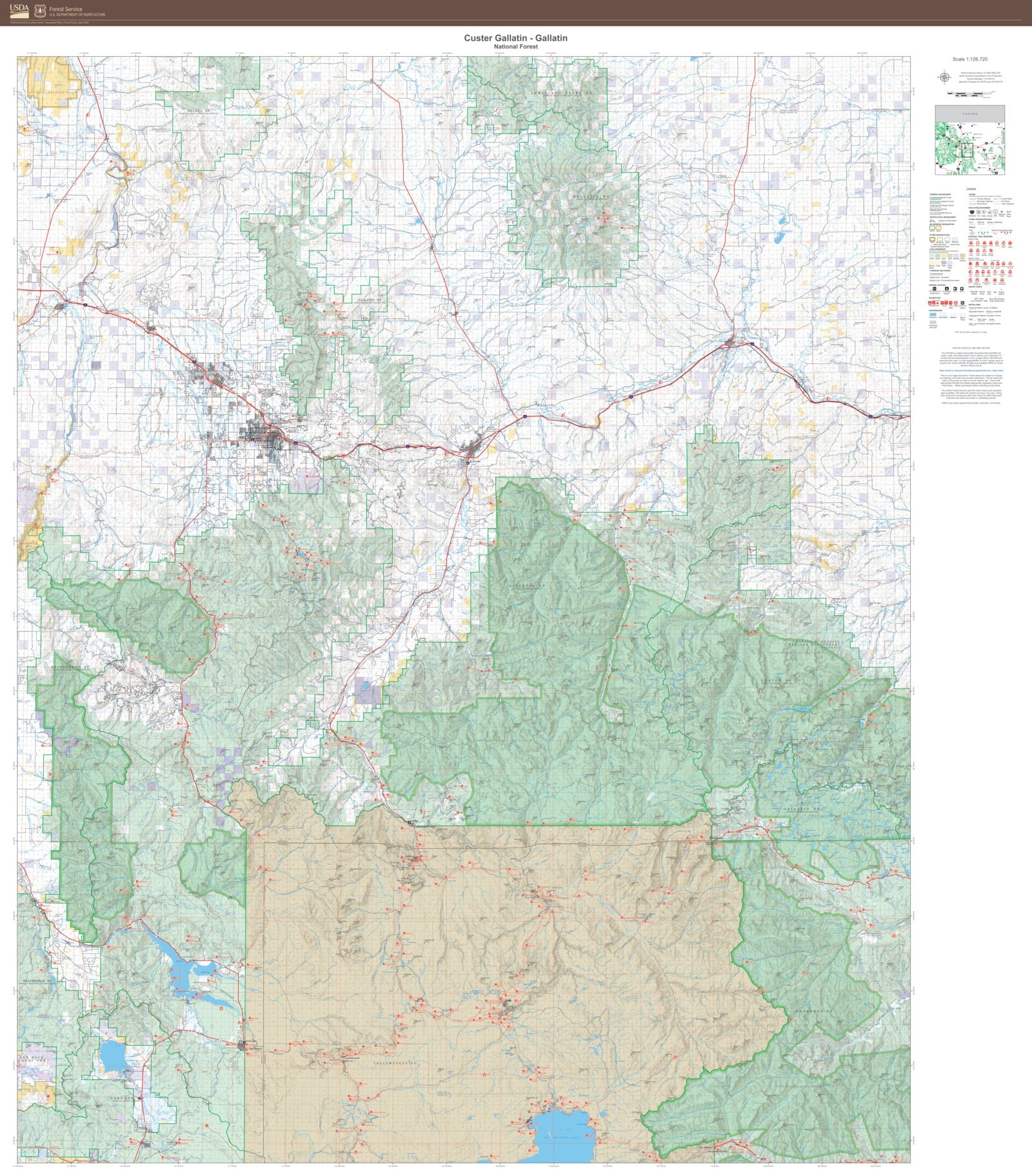 Gallatin National Forest Map – MyTopo Map Store