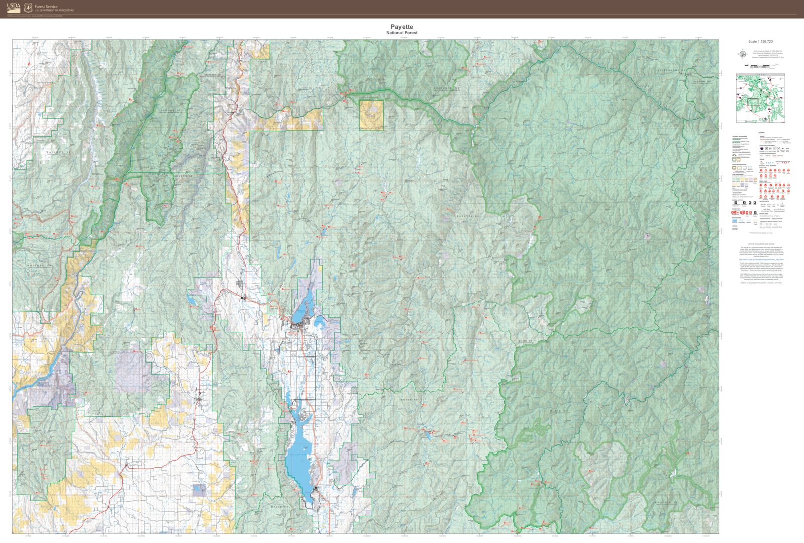 Payette National Forest Map – MyTopo Map Store