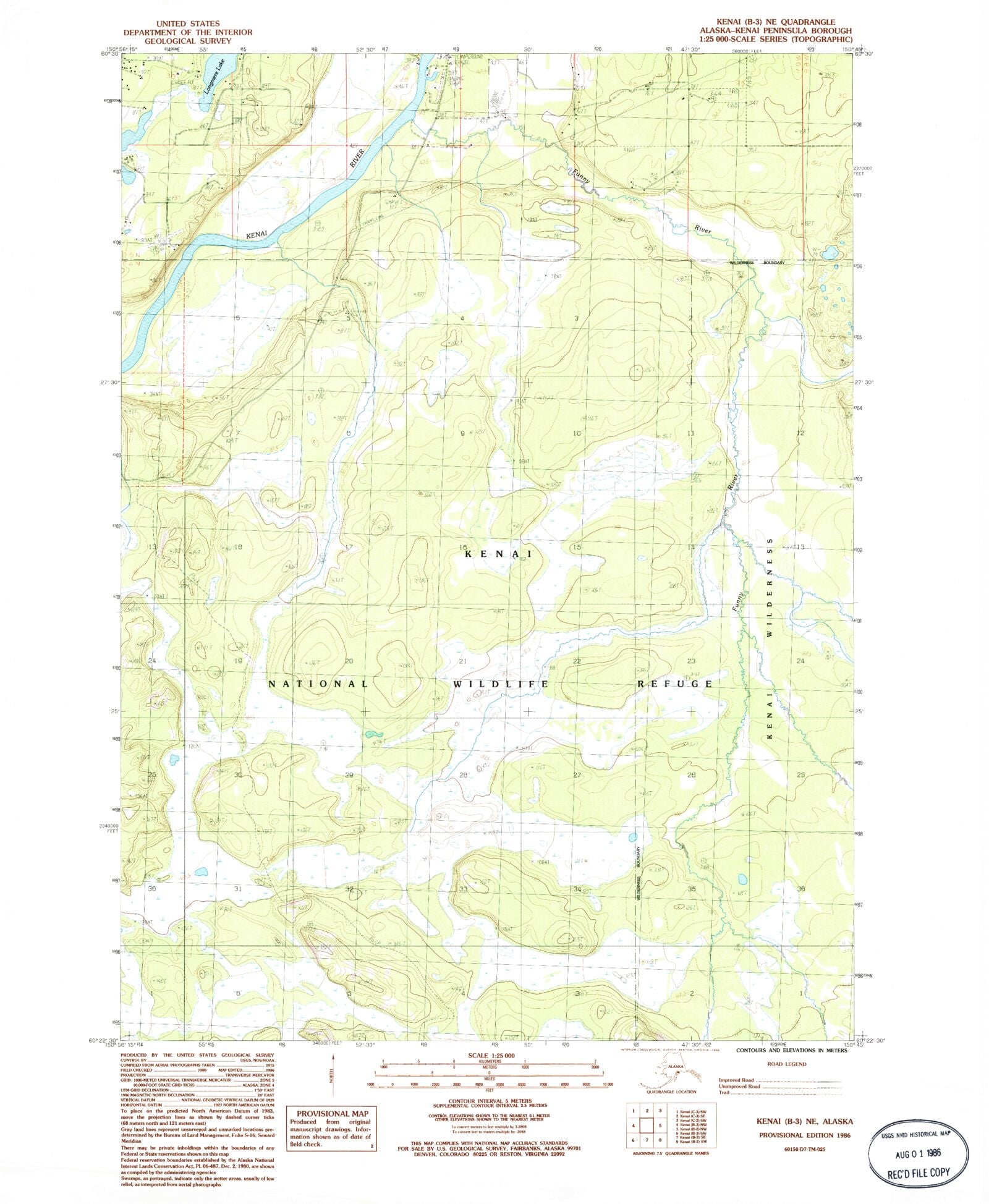 Classic USGS Kenai B-3 NE Alaska 7.5'x7.5' Topo Map – MyTopo Map Store