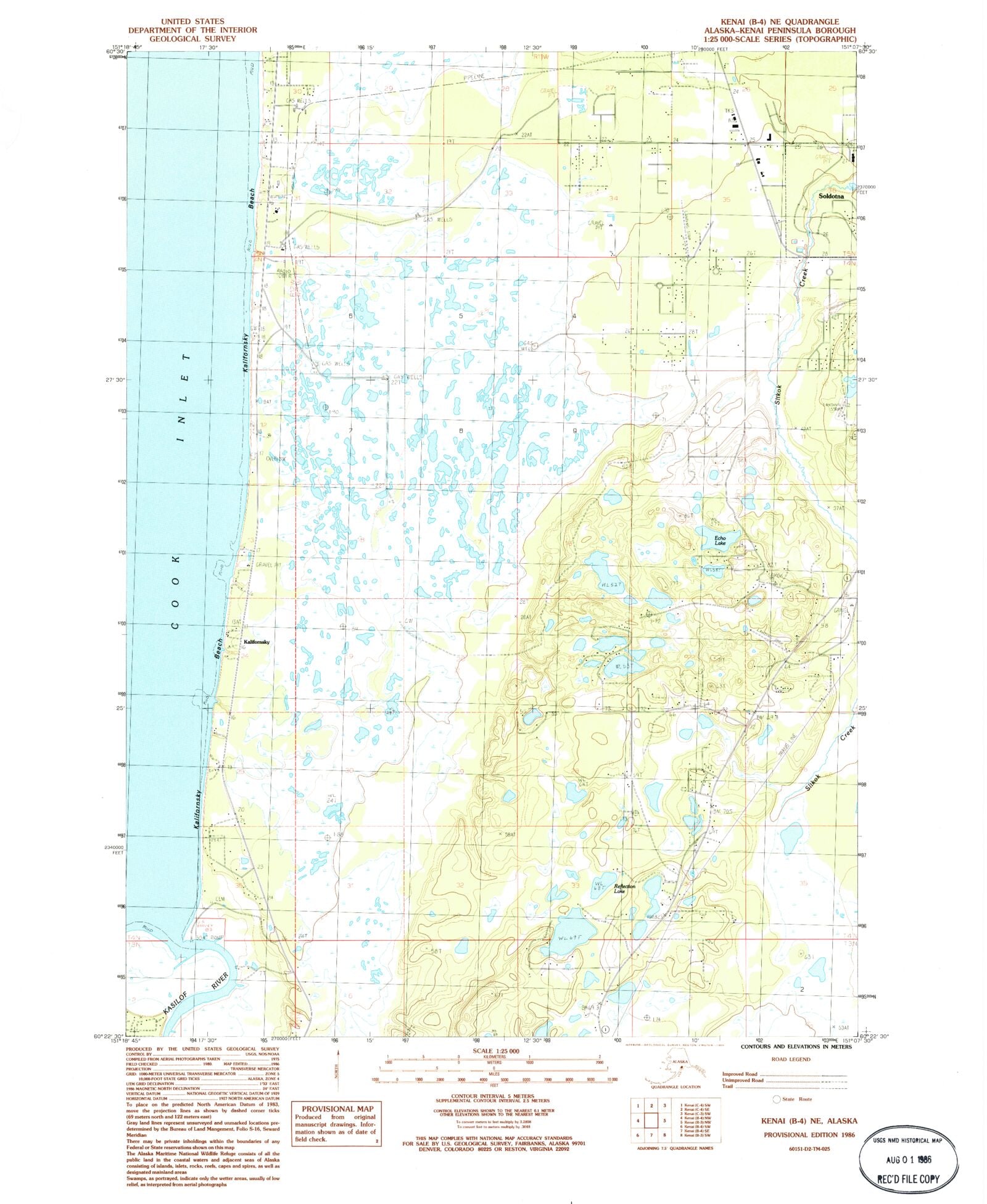 Classic USGS Kenai B-4 NE Alaska 7.5'x7.5' Topo Map – MyTopo Map Store