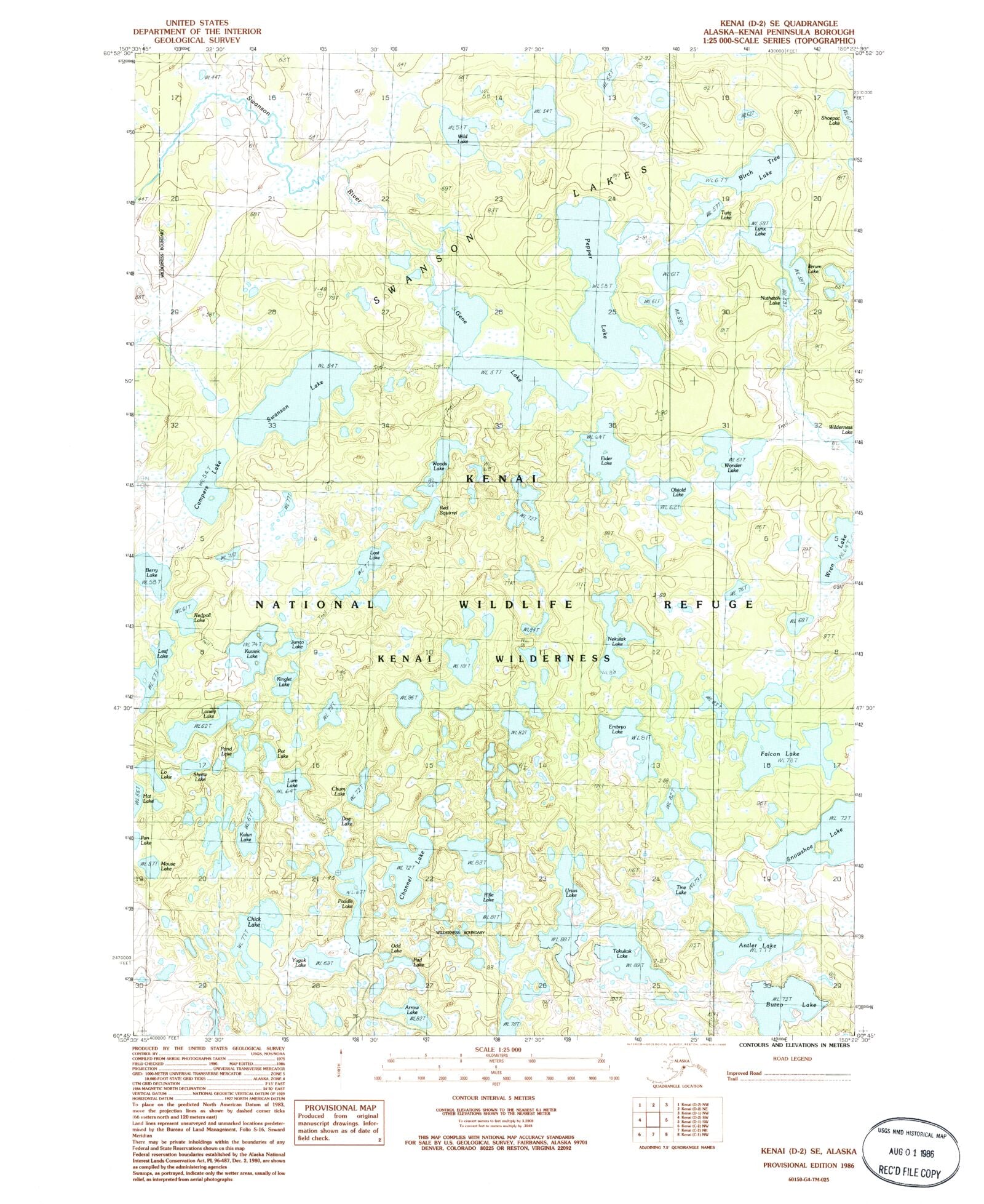 Classic USGS Kenai D-2 SE Alaska 7.5'x7.5' Topo Map – MyTopo Map Store