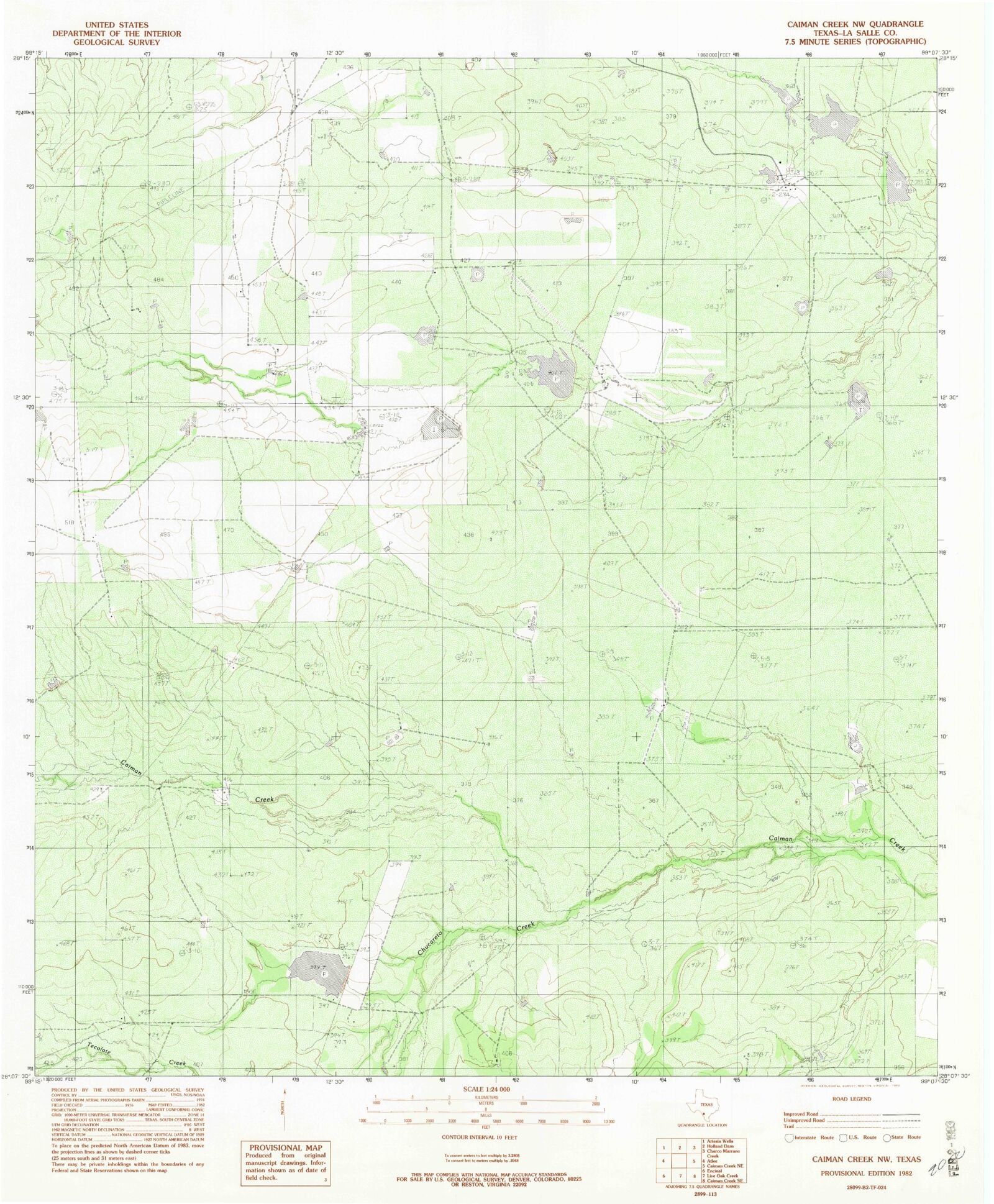 Classic USGS Caiman Creek NW Texas 7.5'x7.5' Topo Map – MyTopo Map Store