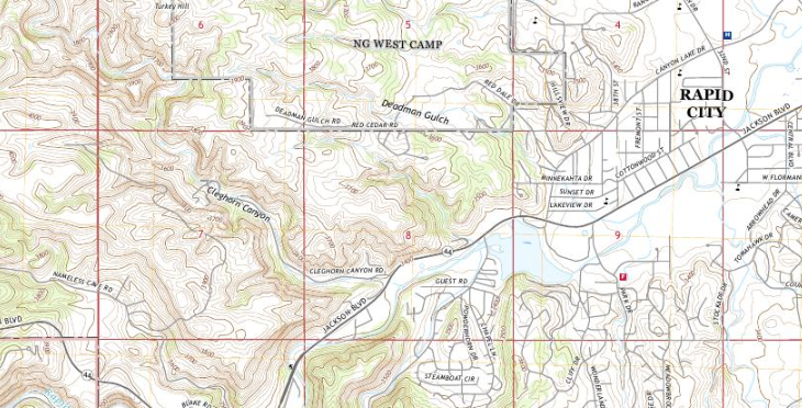 US Topo South Dakota – MyTopo Map Store