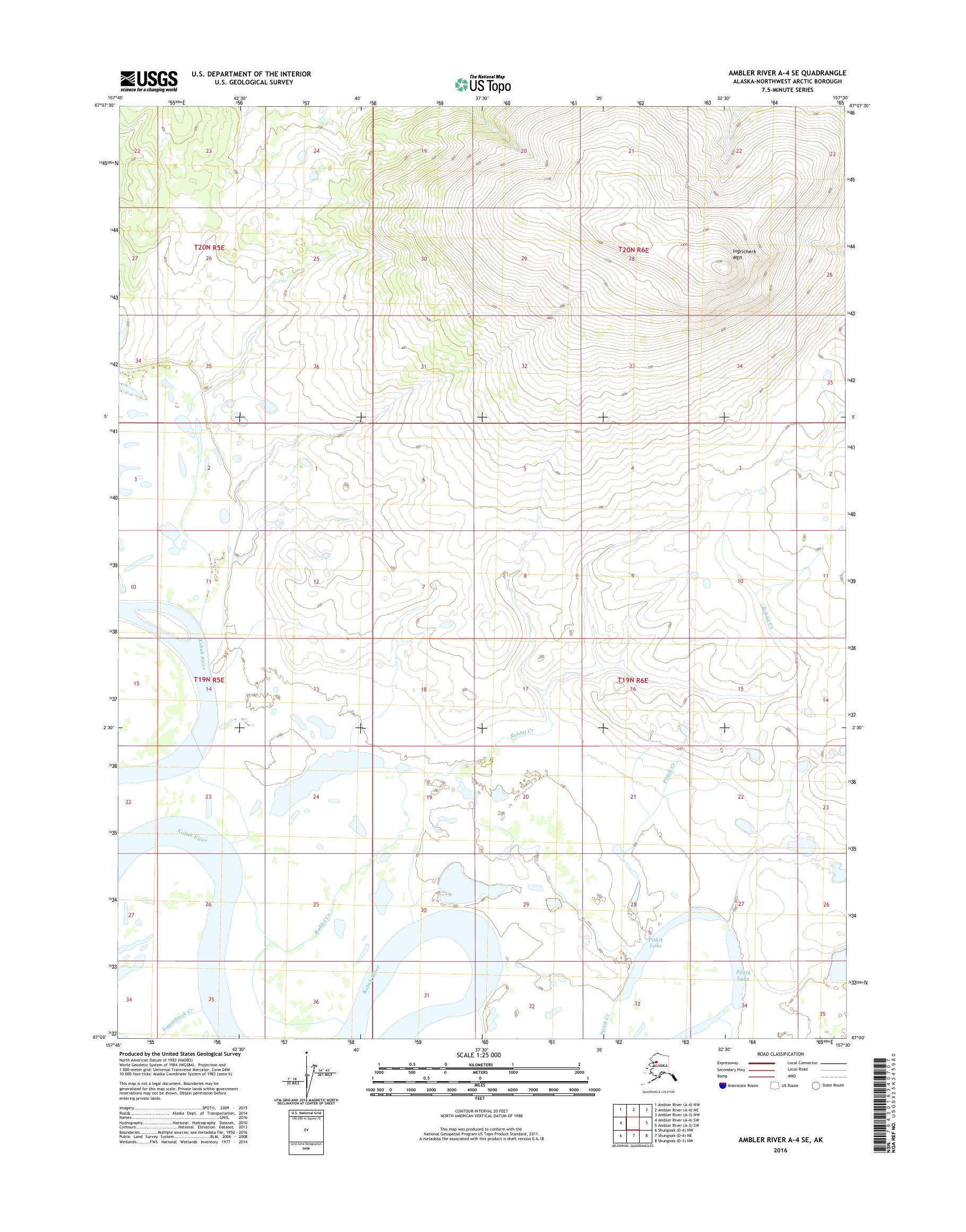 Ambler River A-4 SE Alaska US Topo Map – MyTopo Map Store