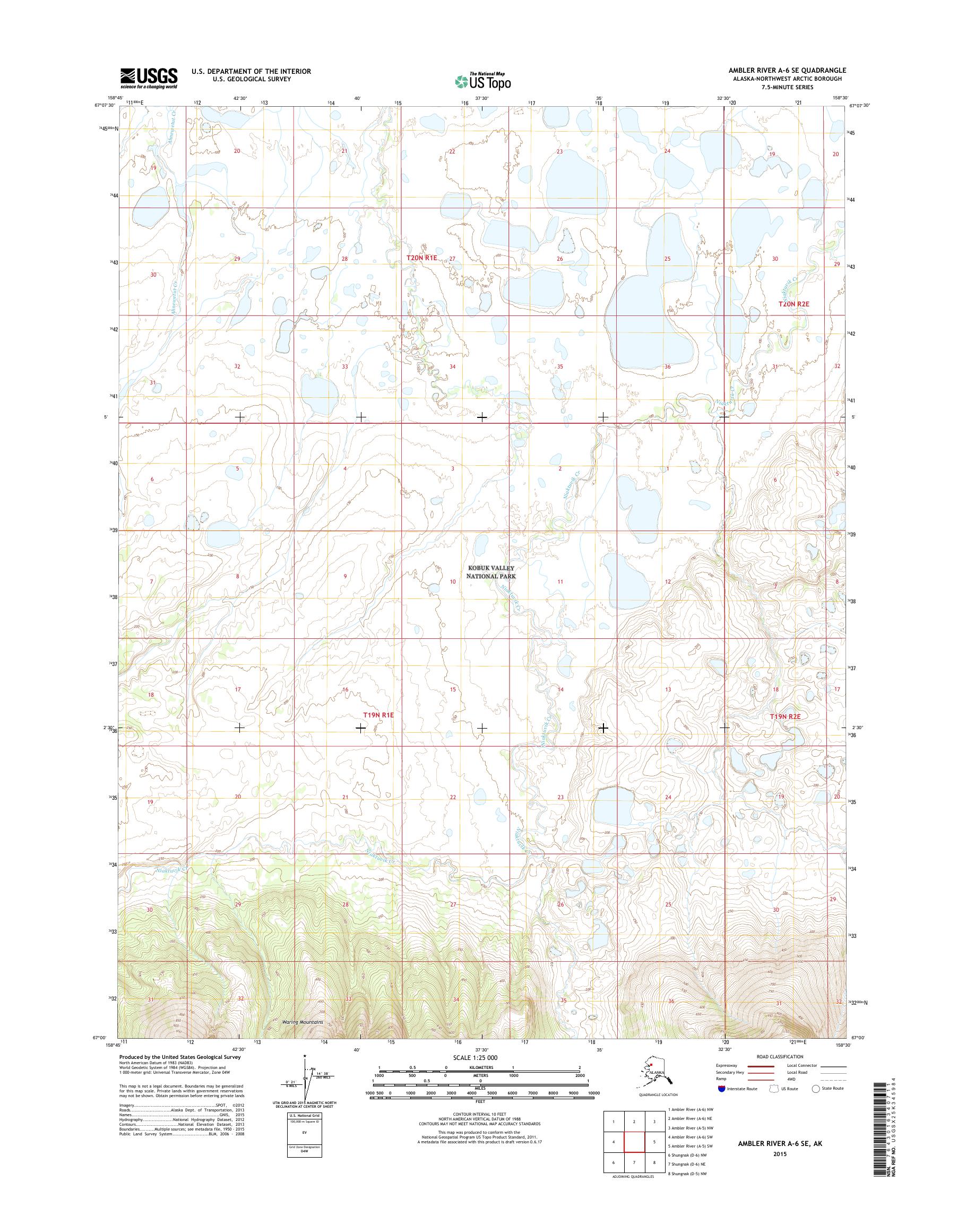 Ambler River A-6 SE Alaska US Topo Map – MyTopo Map Store