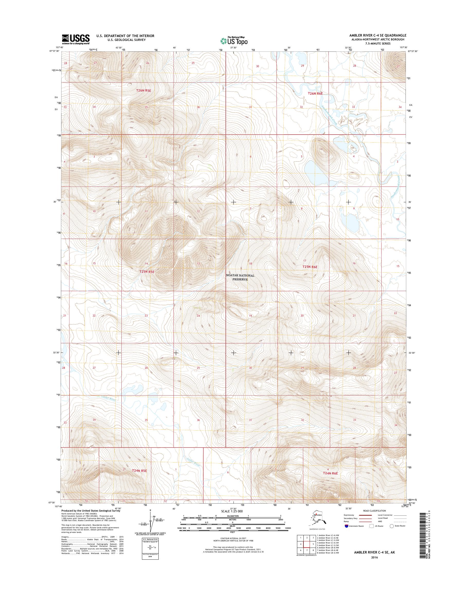 Ambler River C-4 SE Alaska US Topo Map – MyTopo Map Store