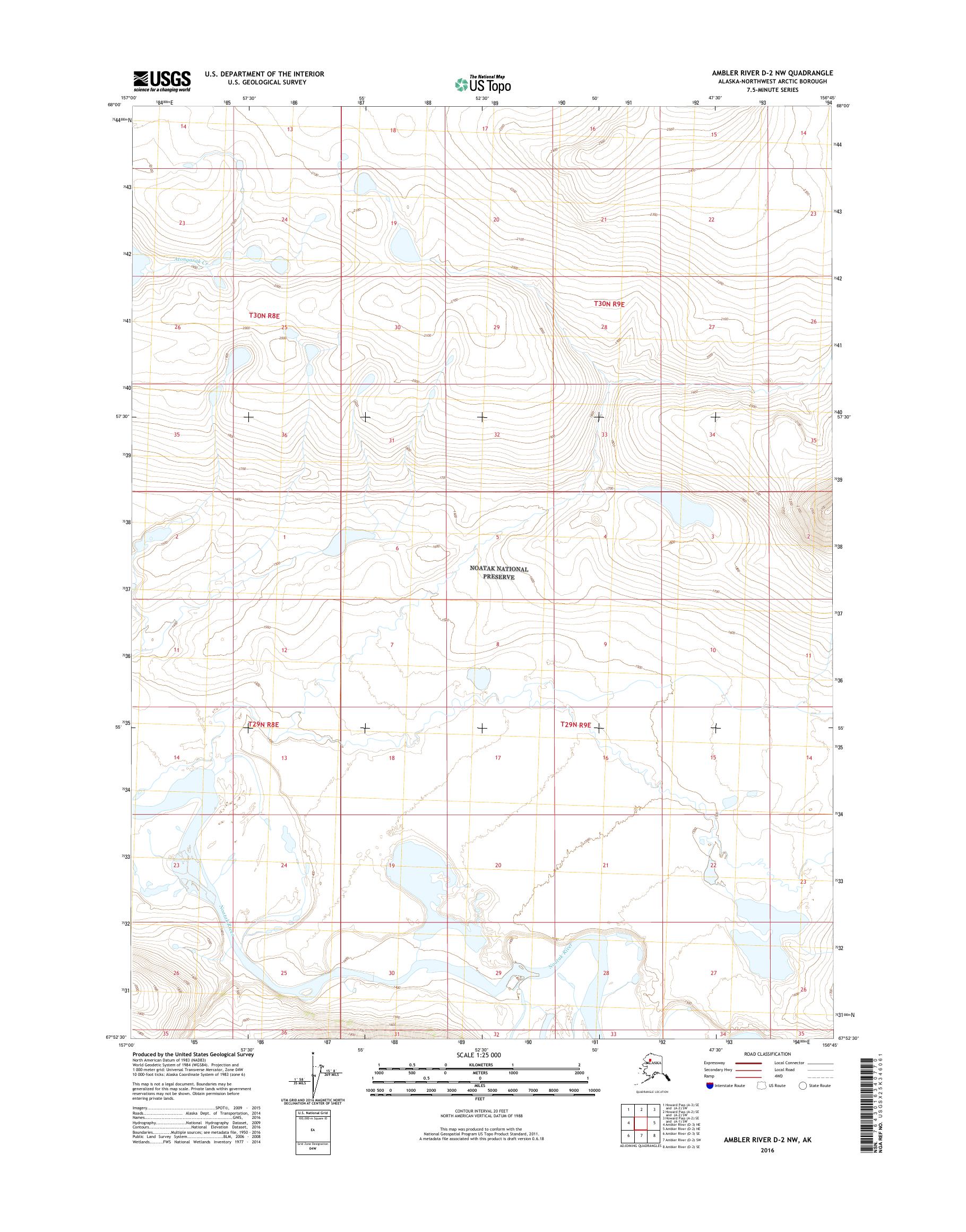 Ambler River D-2 NW Alaska US Topo Map – MyTopo Map Store