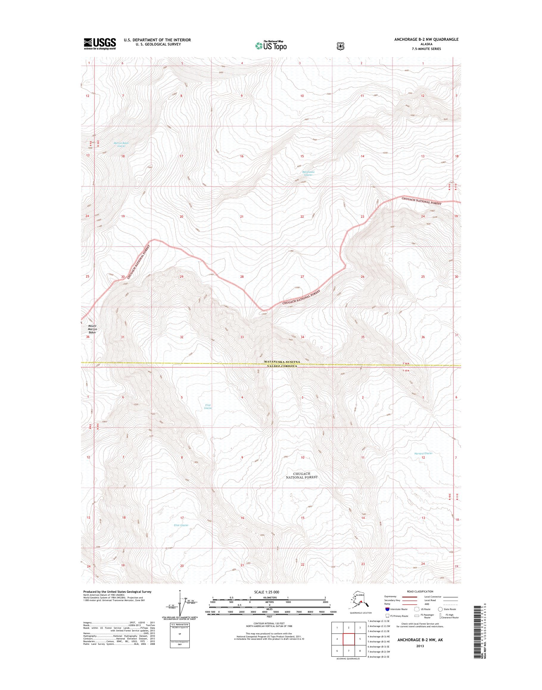Anchorage B-2 NW Alaska US Topo Map – MyTopo Map Store