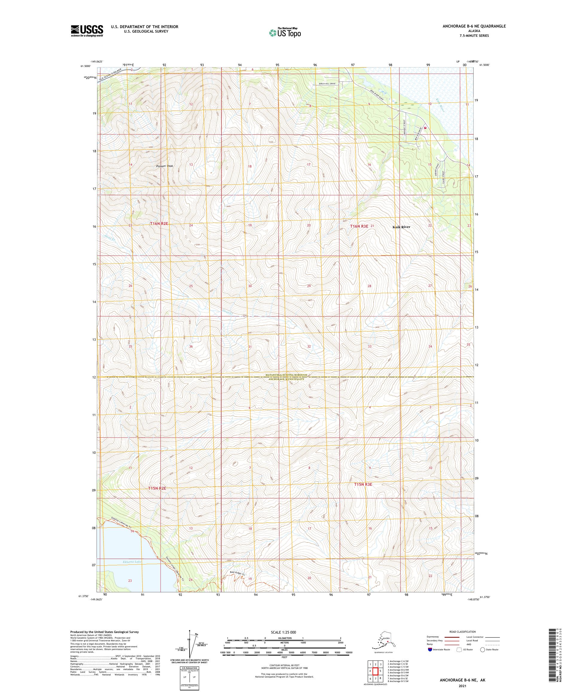 Anchorage B-6 NE Alaska US Topo Map – MyTopo Map Store