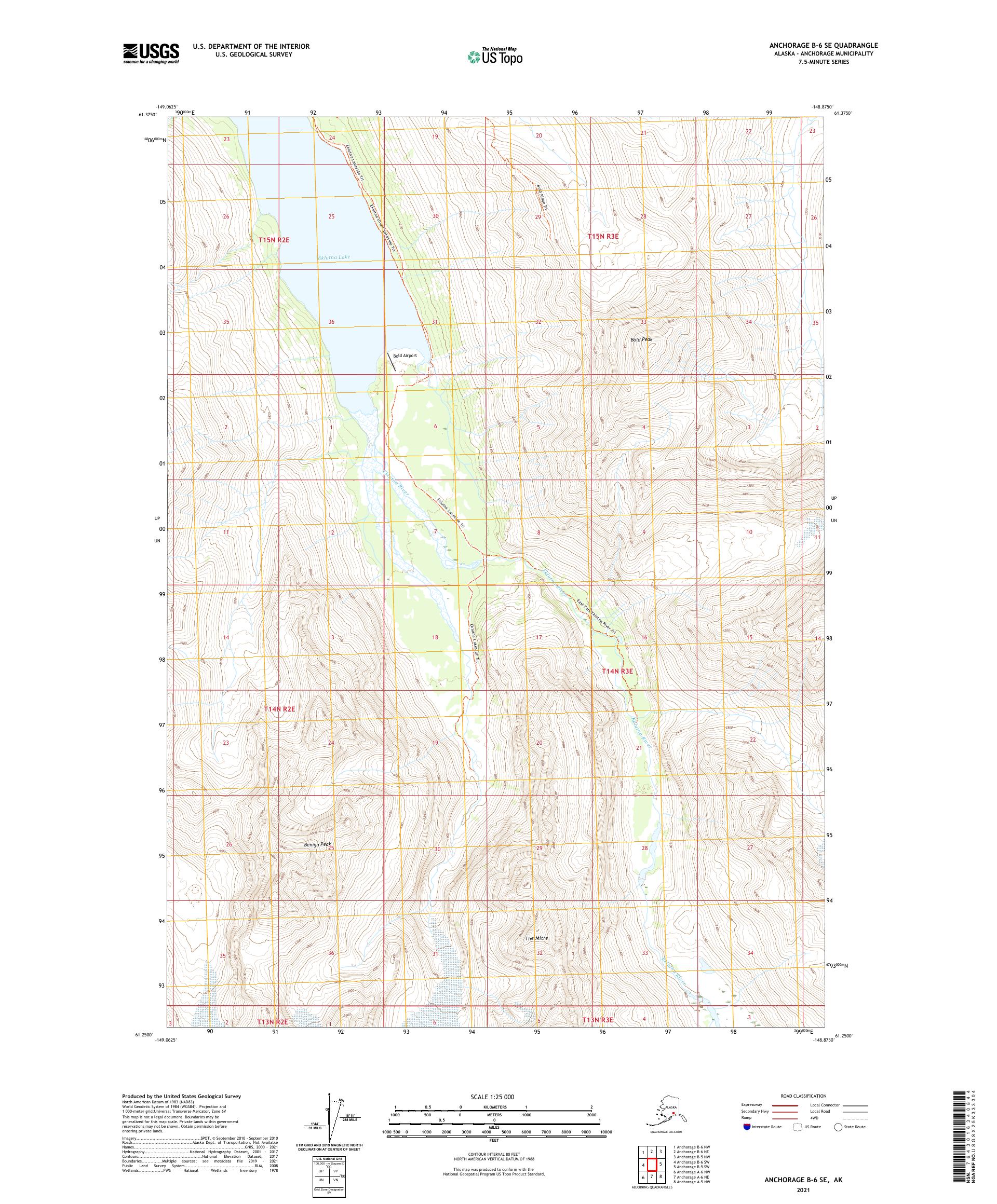 Anchorage B-6 SE Alaska US Topo Map – MyTopo Map Store