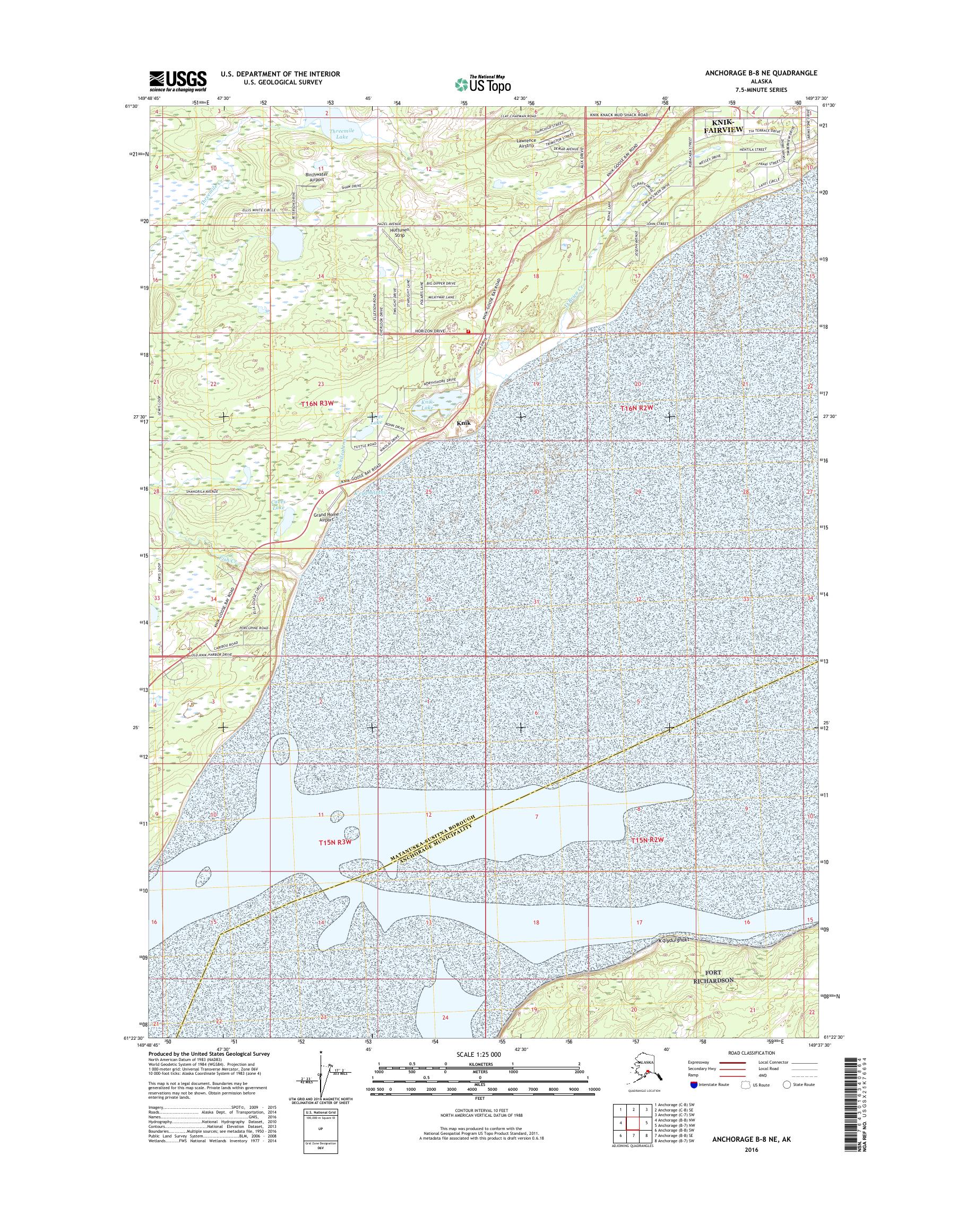 Anchorage B-8 NE Alaska US Topo Map – MyTopo Map Store