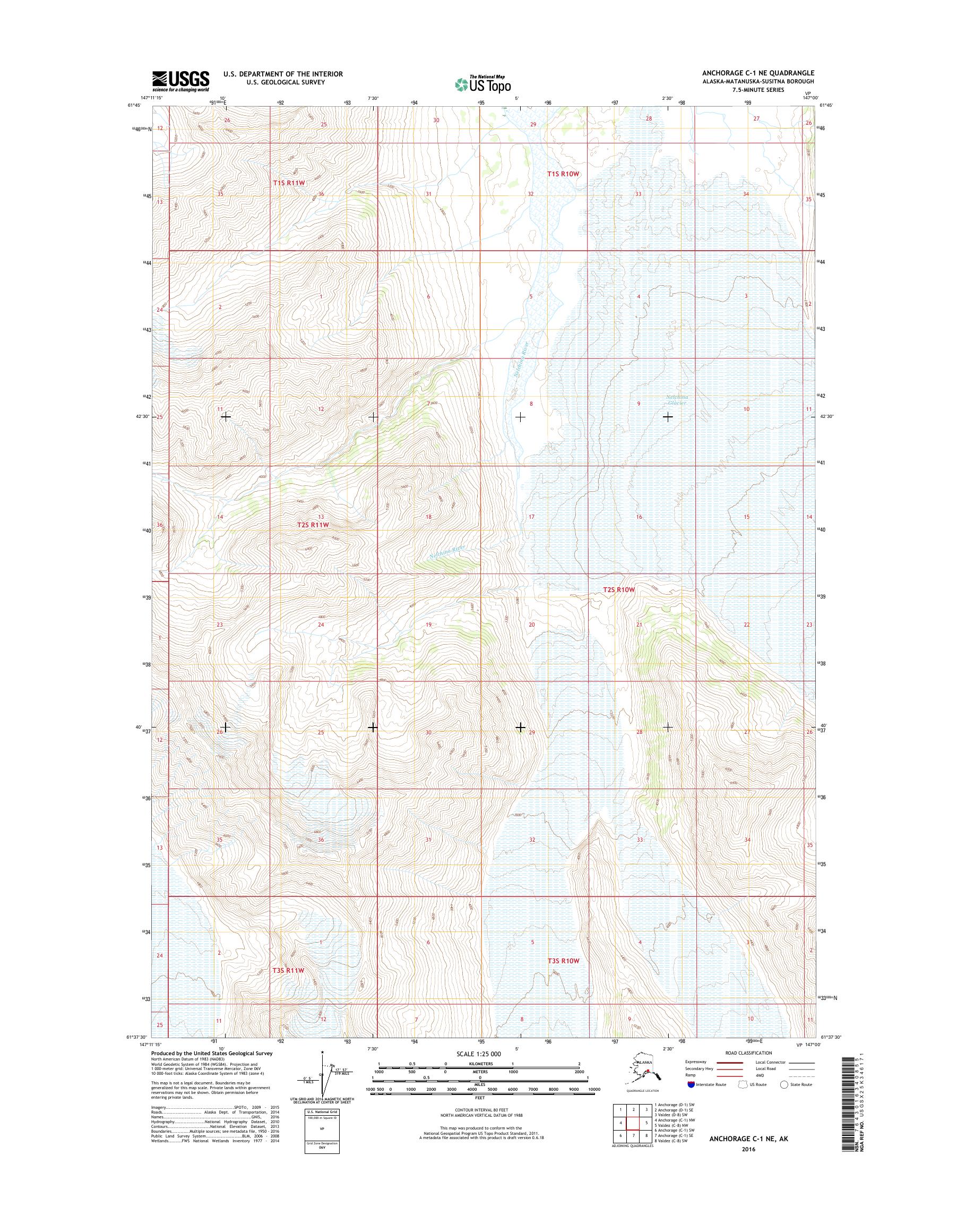 Anchorage C-1 NE Alaska US Topo Map – MyTopo Map Store