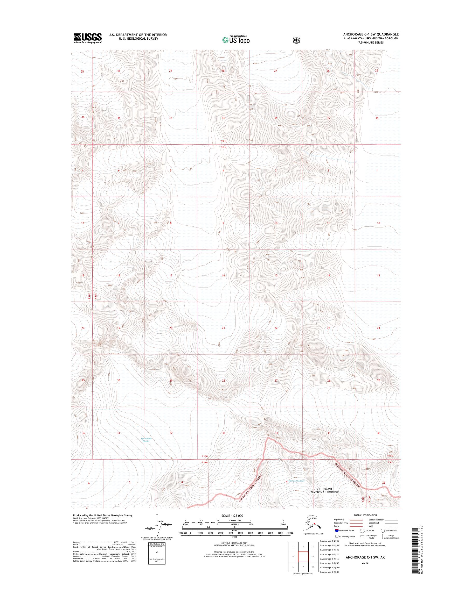 Anchorage C-1 SW Alaska US Topo Map – MyTopo Map Store