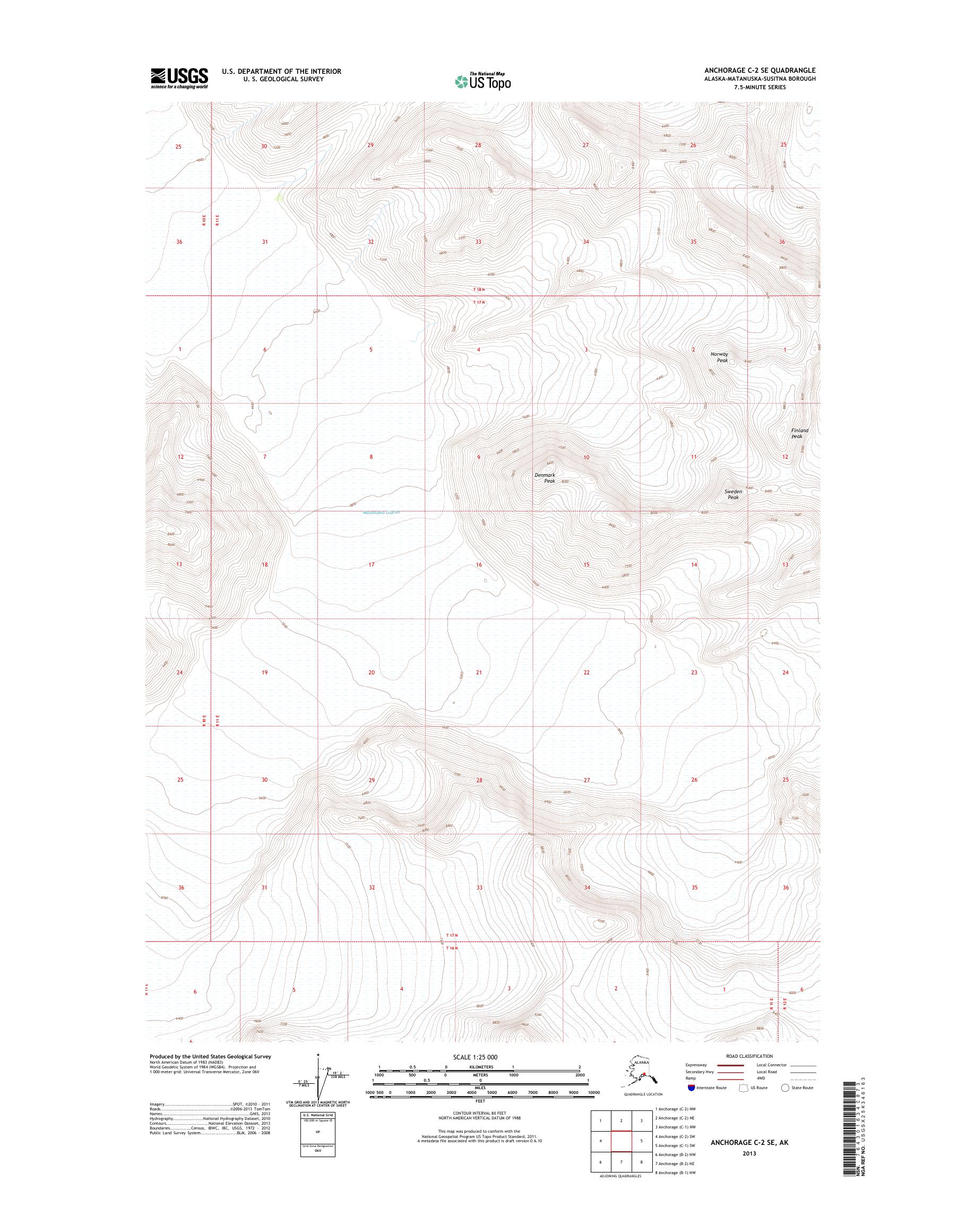 Anchorage C-2 SE Alaska US Topo Map – MyTopo Map Store