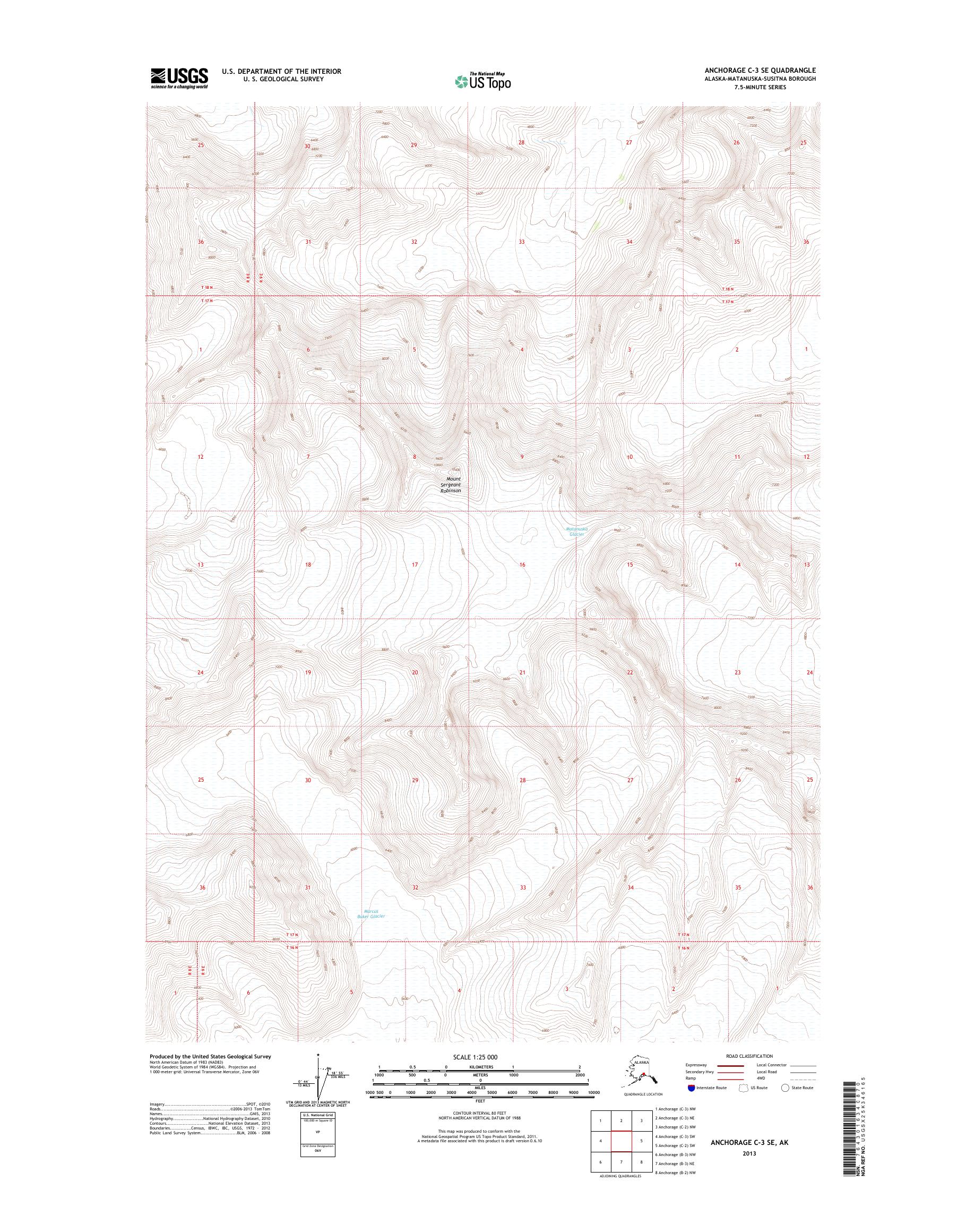 Anchorage C-3 SE Alaska US Topo Map – MyTopo Map Store