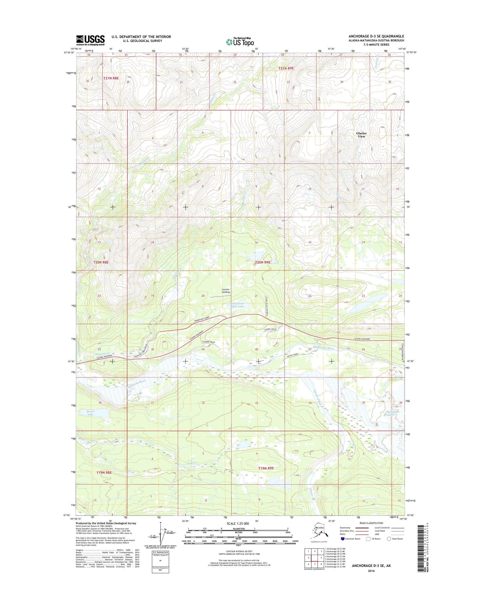 Anchorage D-3 SE Alaska US Topo Map – MyTopo Map Store