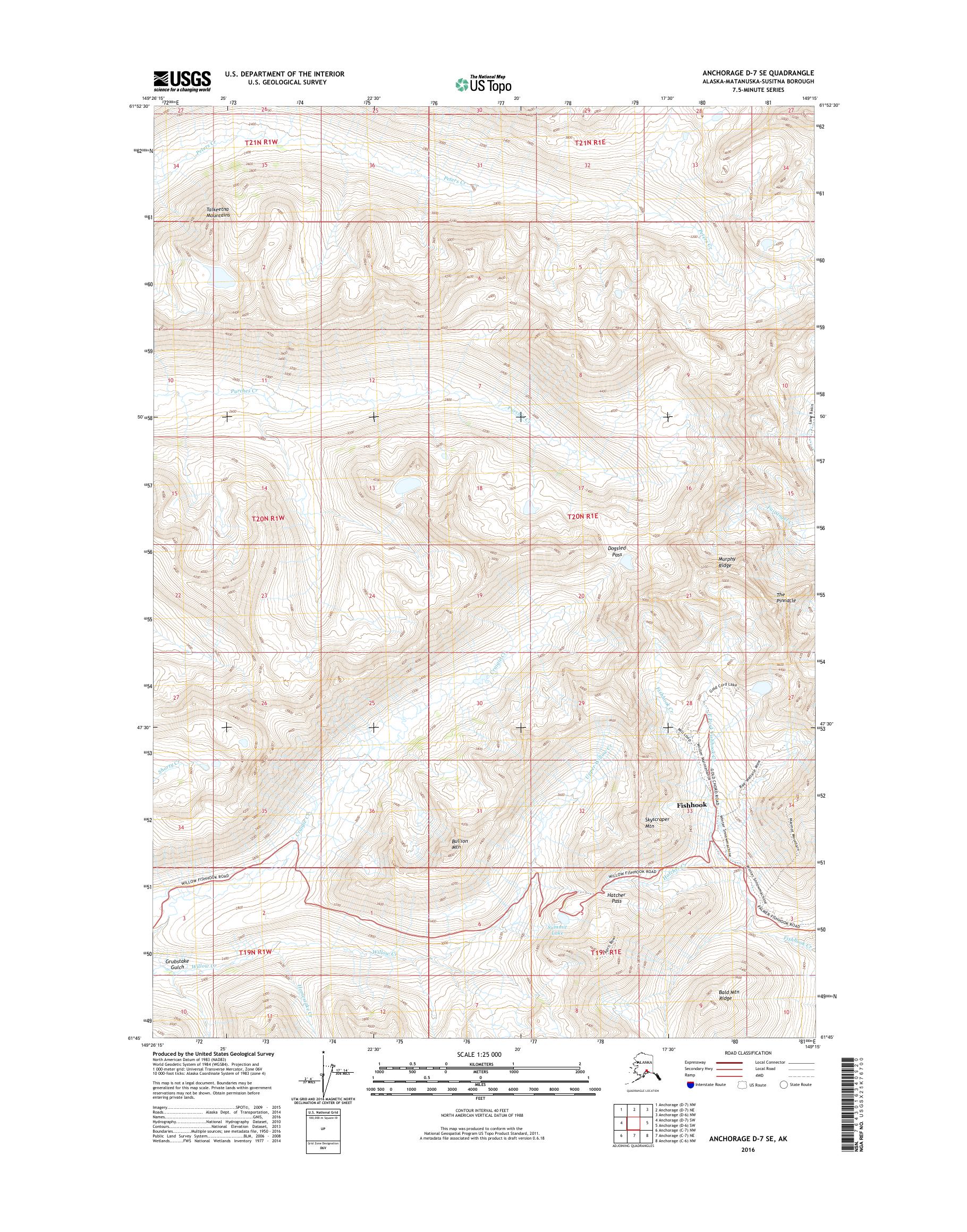 Anchorage D-7 SE Alaska US Topo Map – MyTopo Map Store