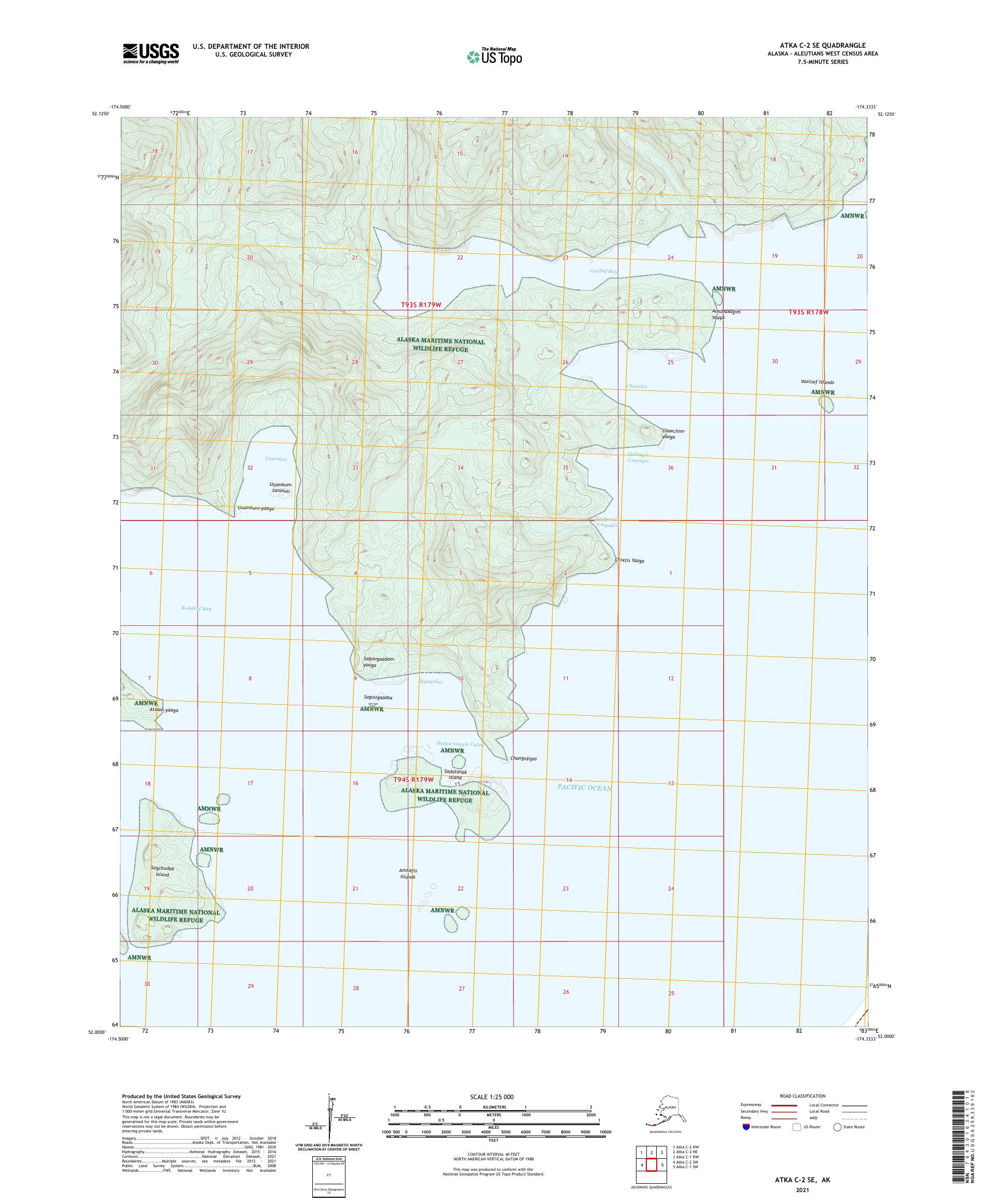 Atka C-2 SE Alaska US Topo Map – MyTopo Map Store
