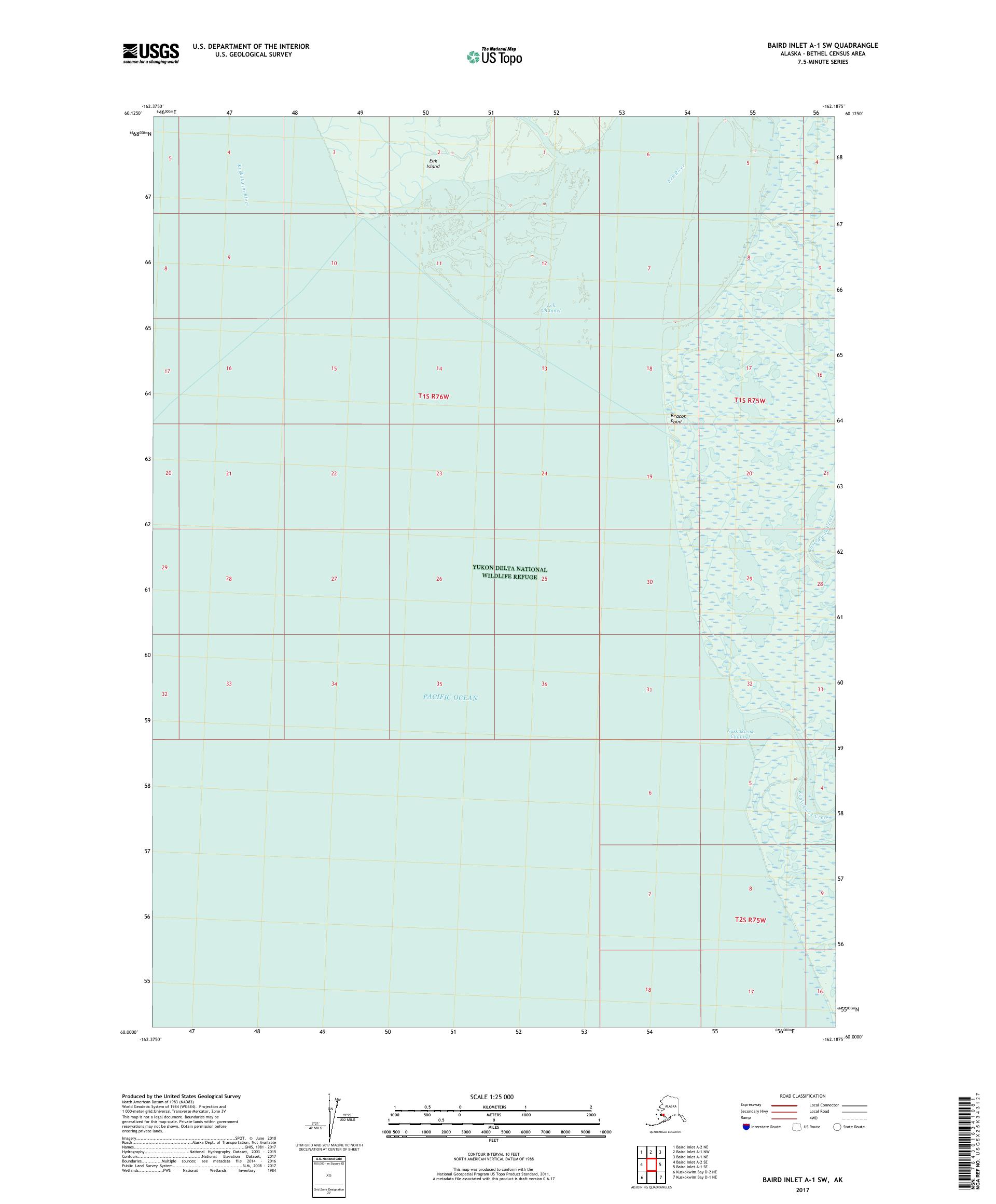Baird Inlet A-1 SW Alaska US Topo Map – MyTopo Map Store