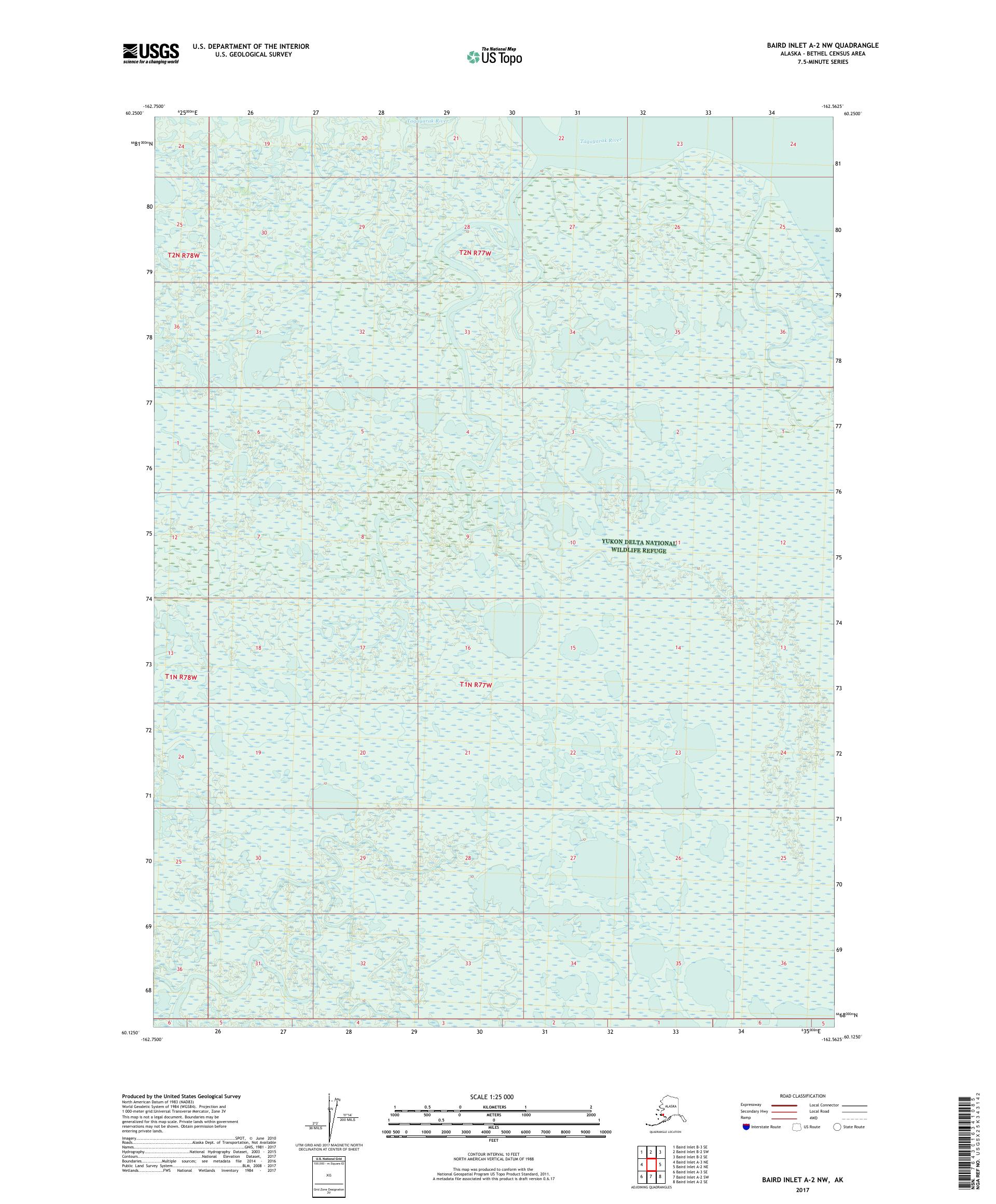 Baird Inlet A-2 NW Alaska US Topo Map – MyTopo Map Store