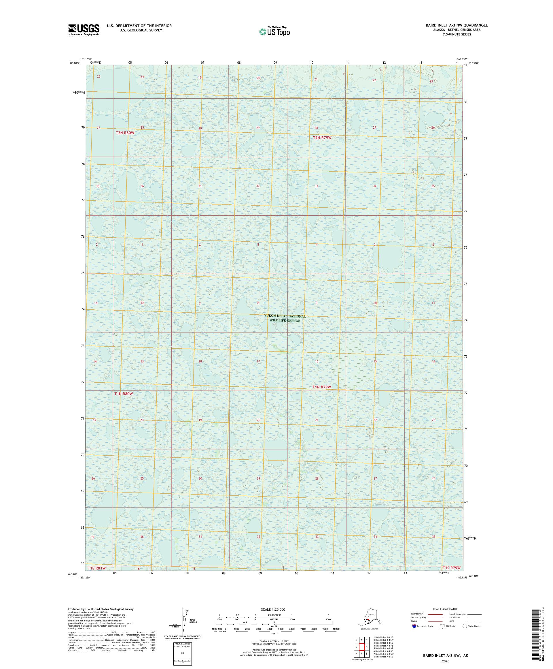 Baird Inlet A-3 NW Alaska US Topo Map – MyTopo Map Store