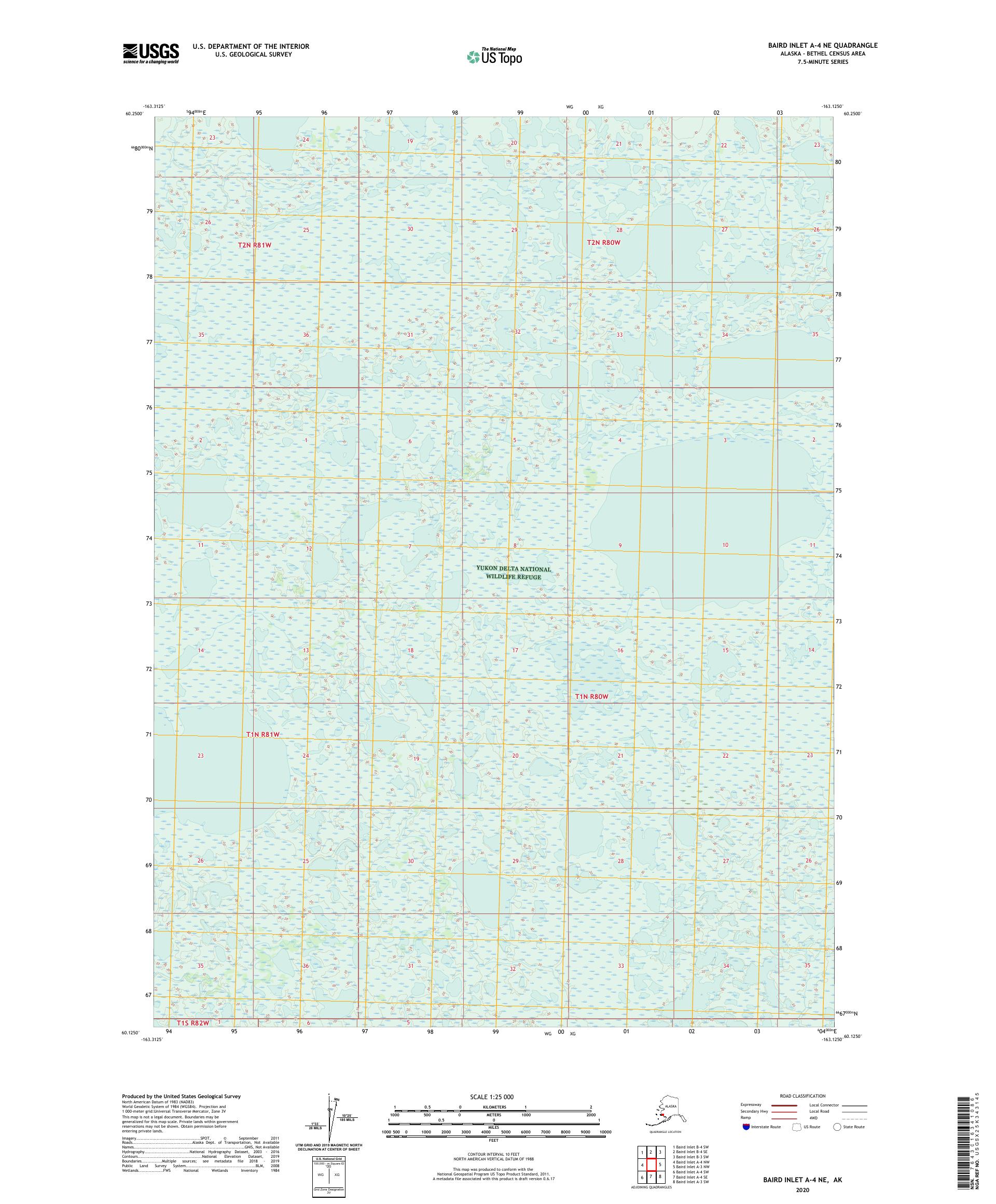 Baird Inlet A-4 NE Alaska US Topo Map – MyTopo Map Store