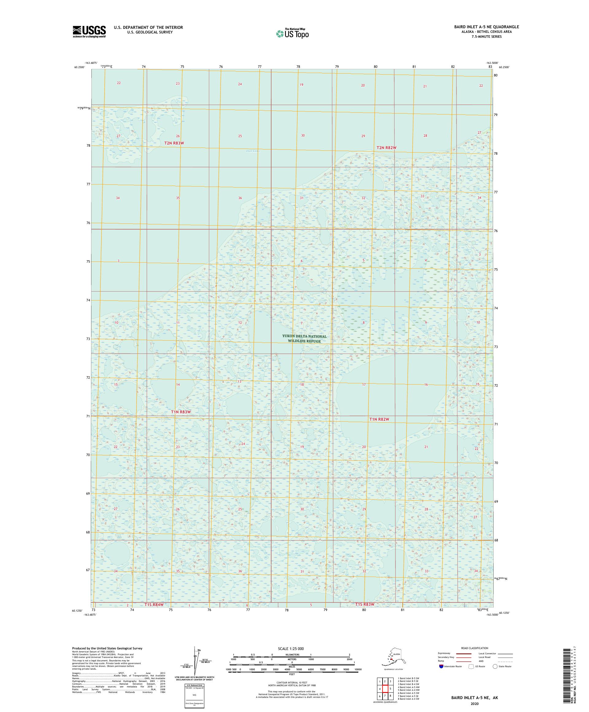 Baird Inlet A-5 NE Alaska US Topo Map – MyTopo Map Store