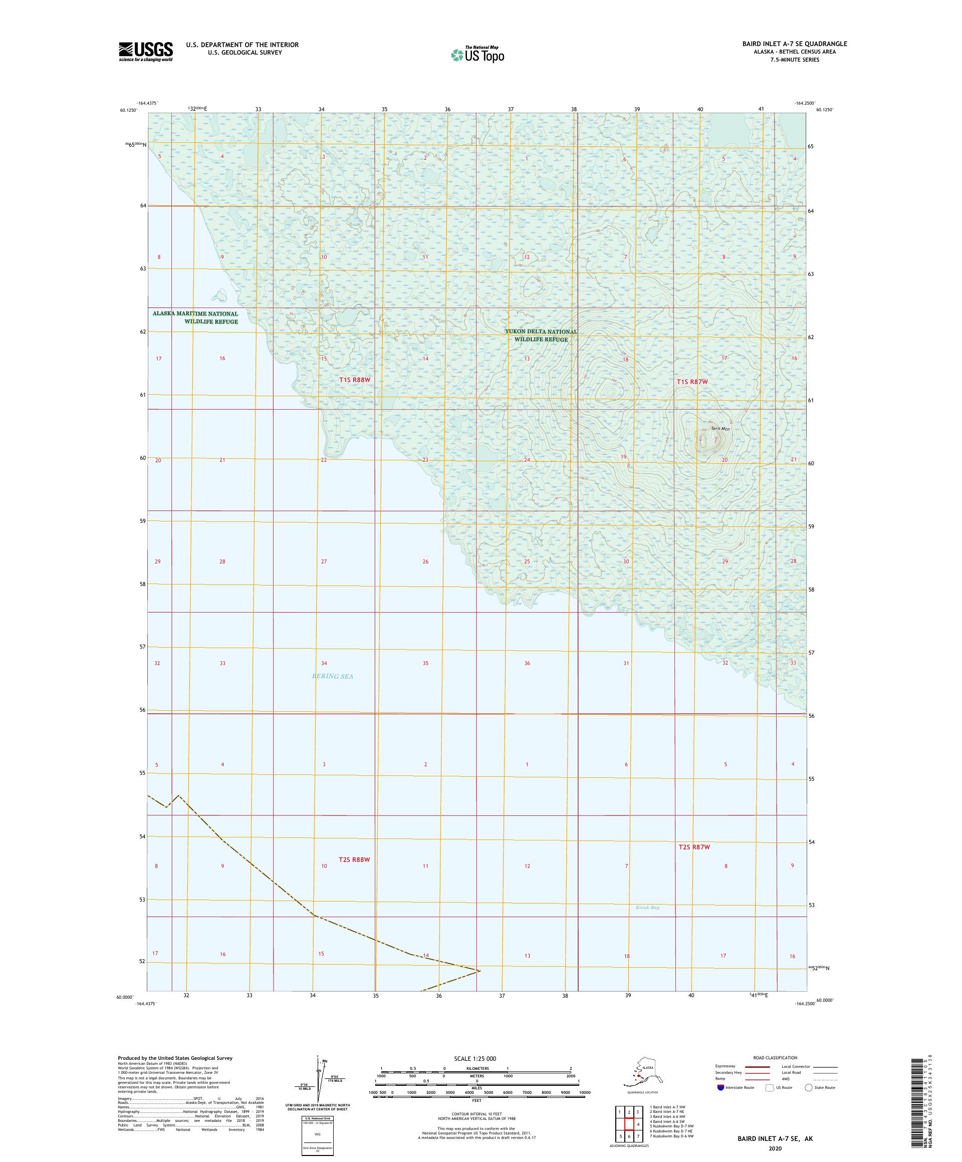 Baird Inlet A-7 SE Alaska US Topo Map – MyTopo Map Store