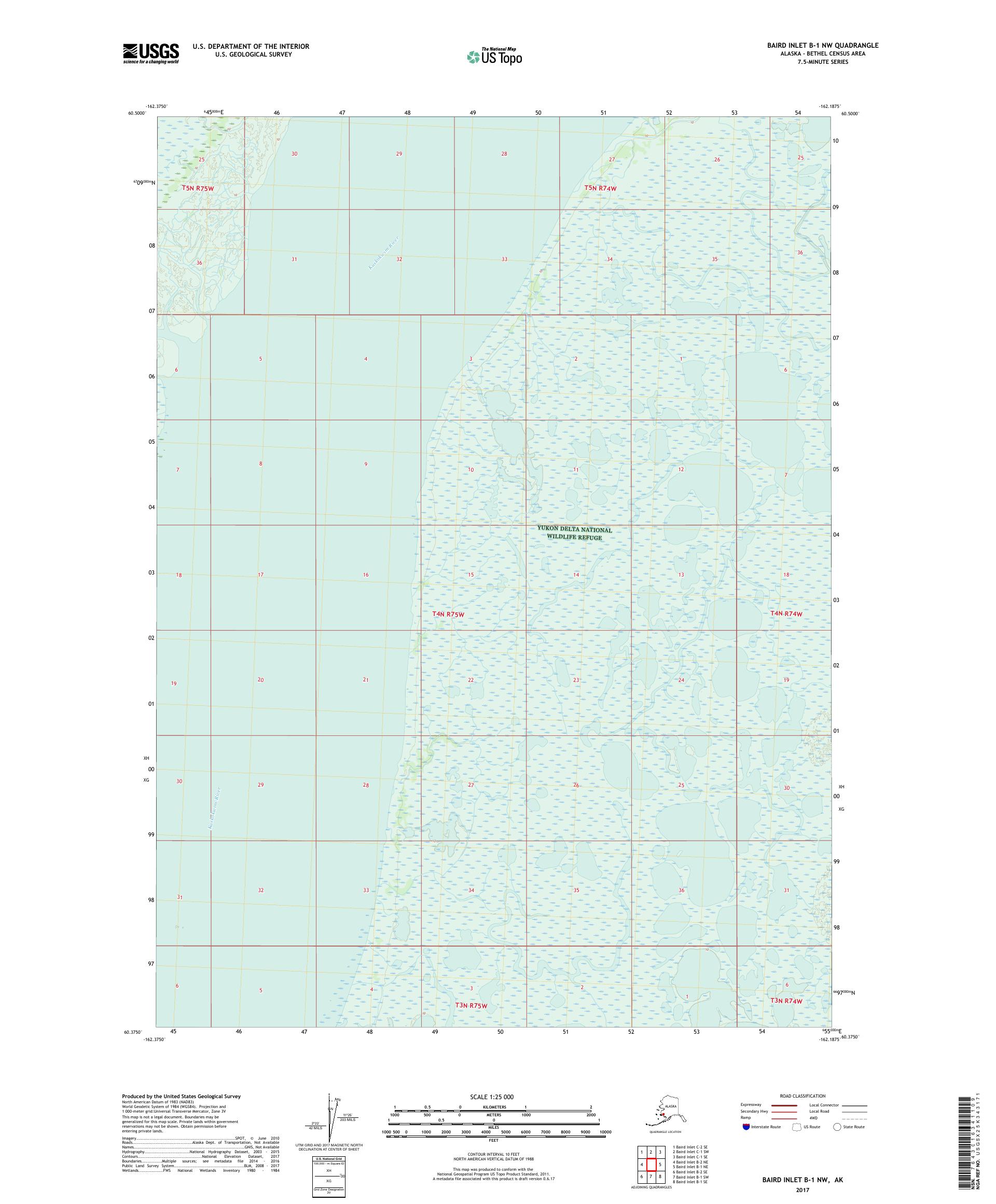 Baird Inlet B-1 NW Alaska US Topo Map – MyTopo Map Store