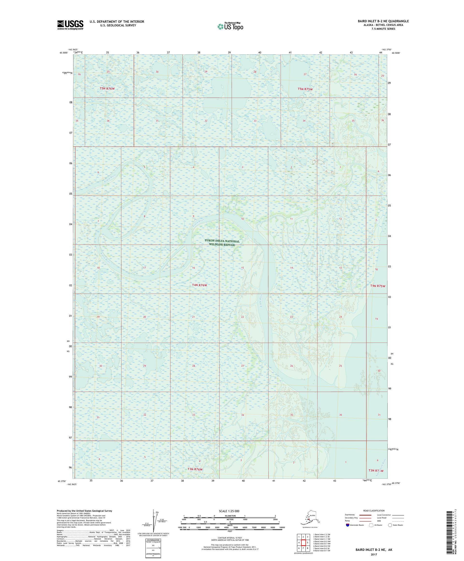 Baird Inlet B-2 NE Alaska US Topo Map – MyTopo Map Store