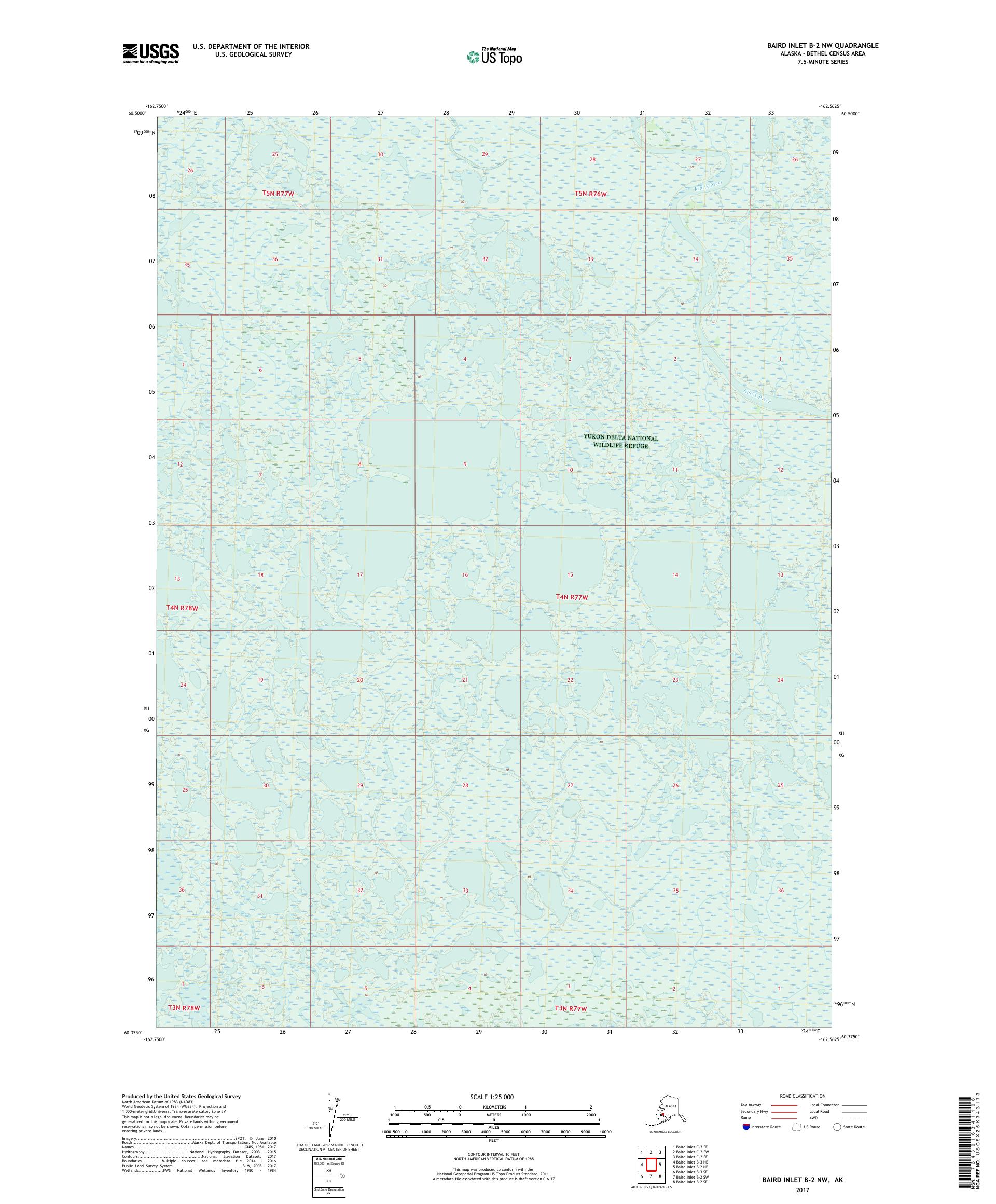 Baird Inlet B-2 NW Alaska US Topo Map – MyTopo Map Store