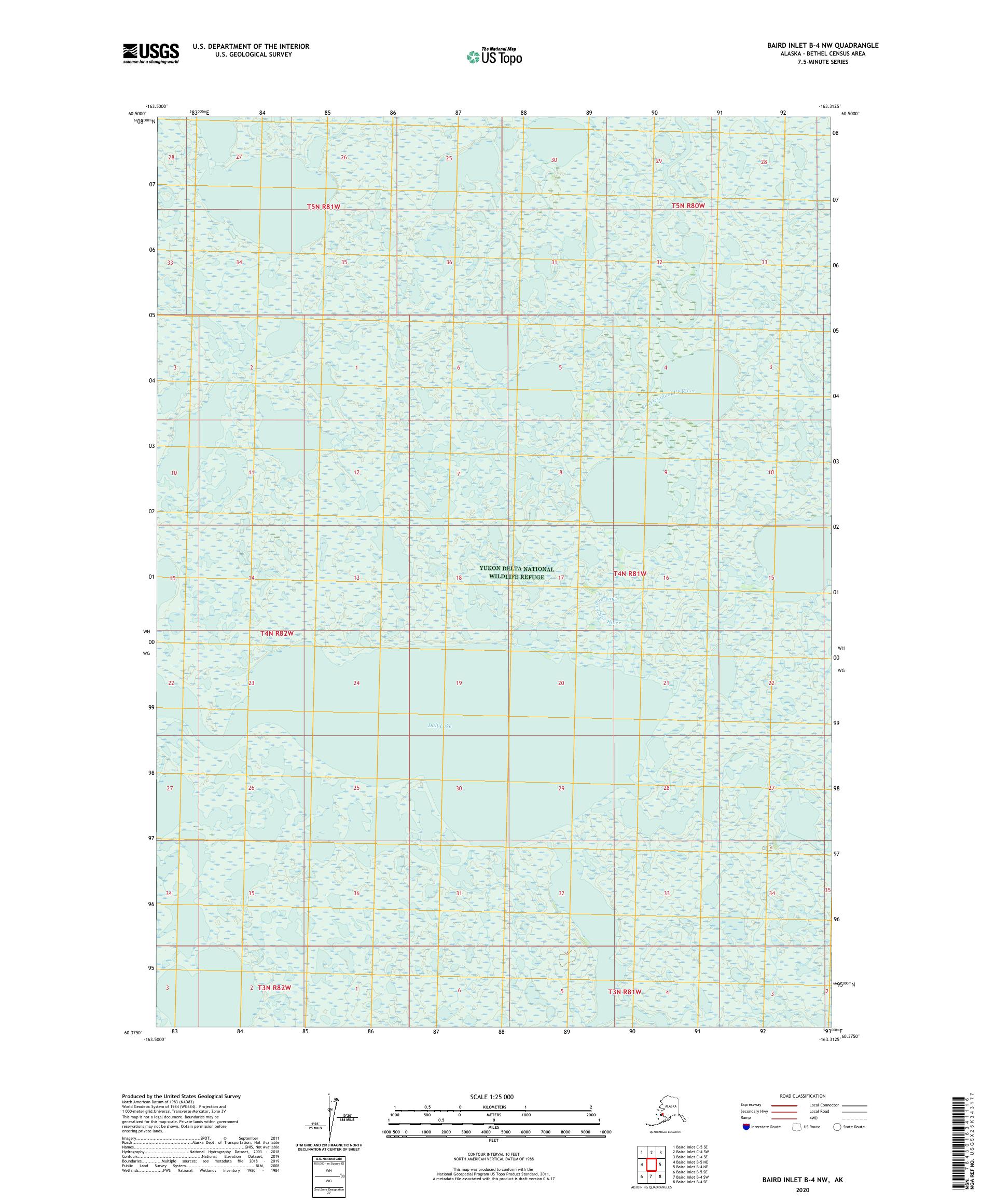 Baird Inlet B-4 NW Alaska US Topo Map – MyTopo Map Store