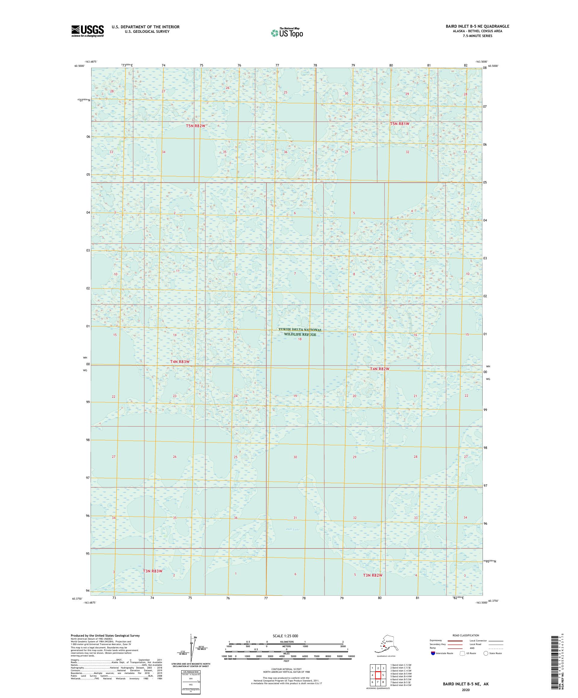 Baird Inlet B-5 NE Alaska US Topo Map – MyTopo Map Store