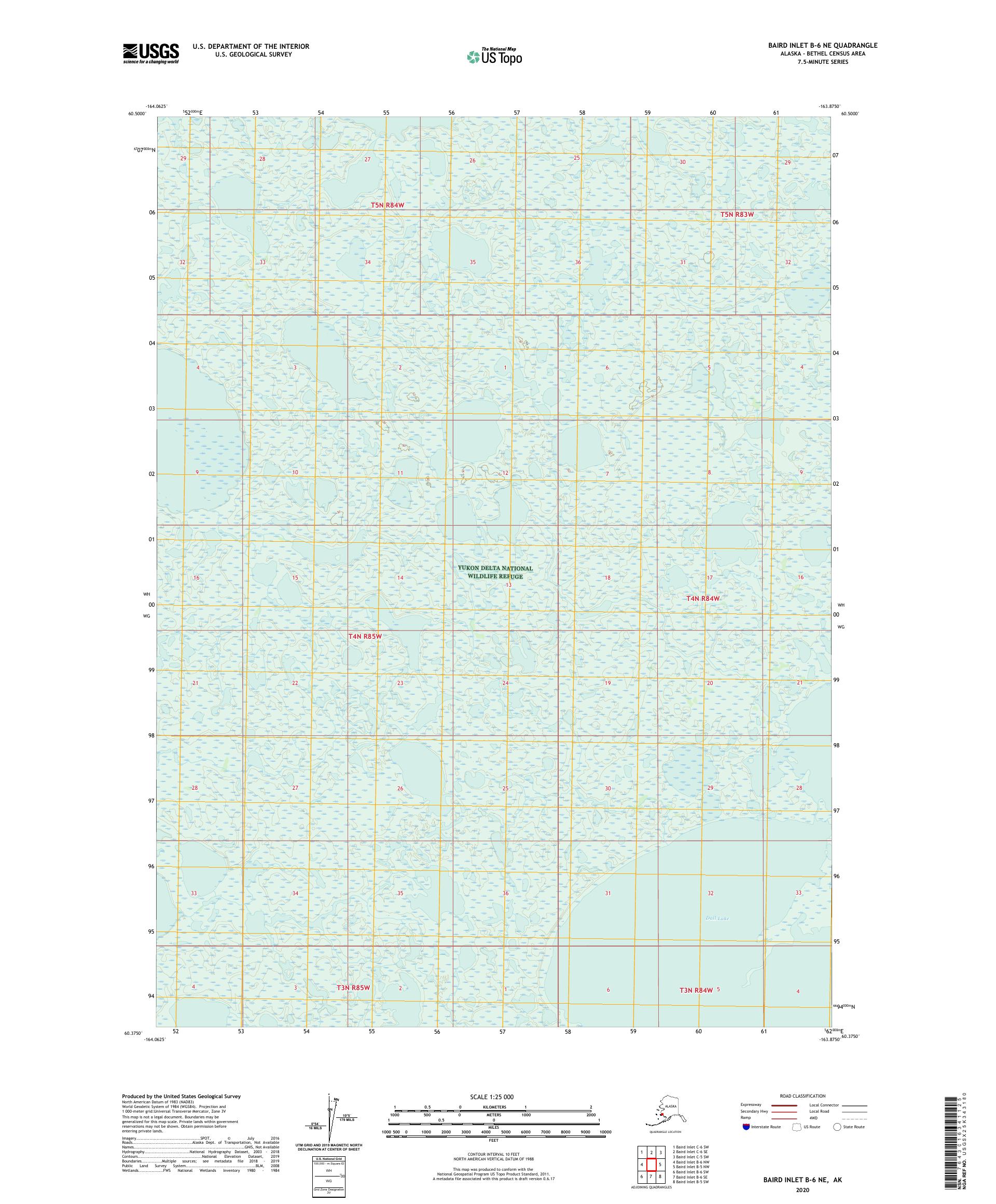 Baird Inlet B-6 NE Alaska US Topo Map – MyTopo Map Store