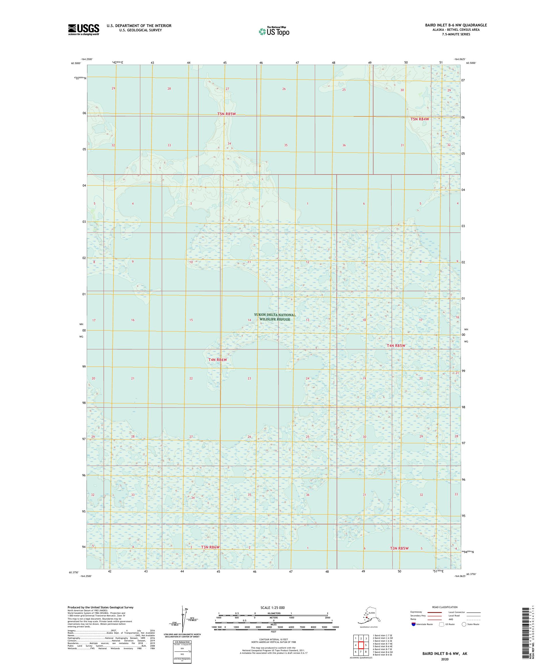 Baird Inlet B-6 NW Alaska US Topo Map – MyTopo Map Store