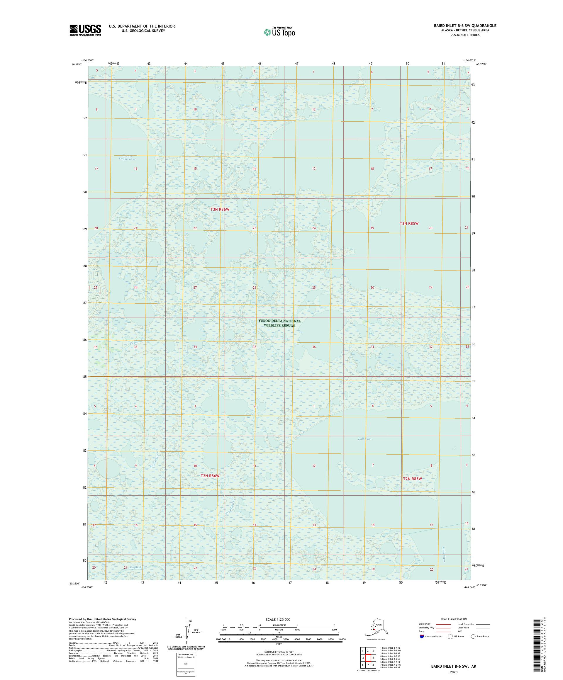 Baird Inlet B-6 SW Alaska US Topo Map – MyTopo Map Store
