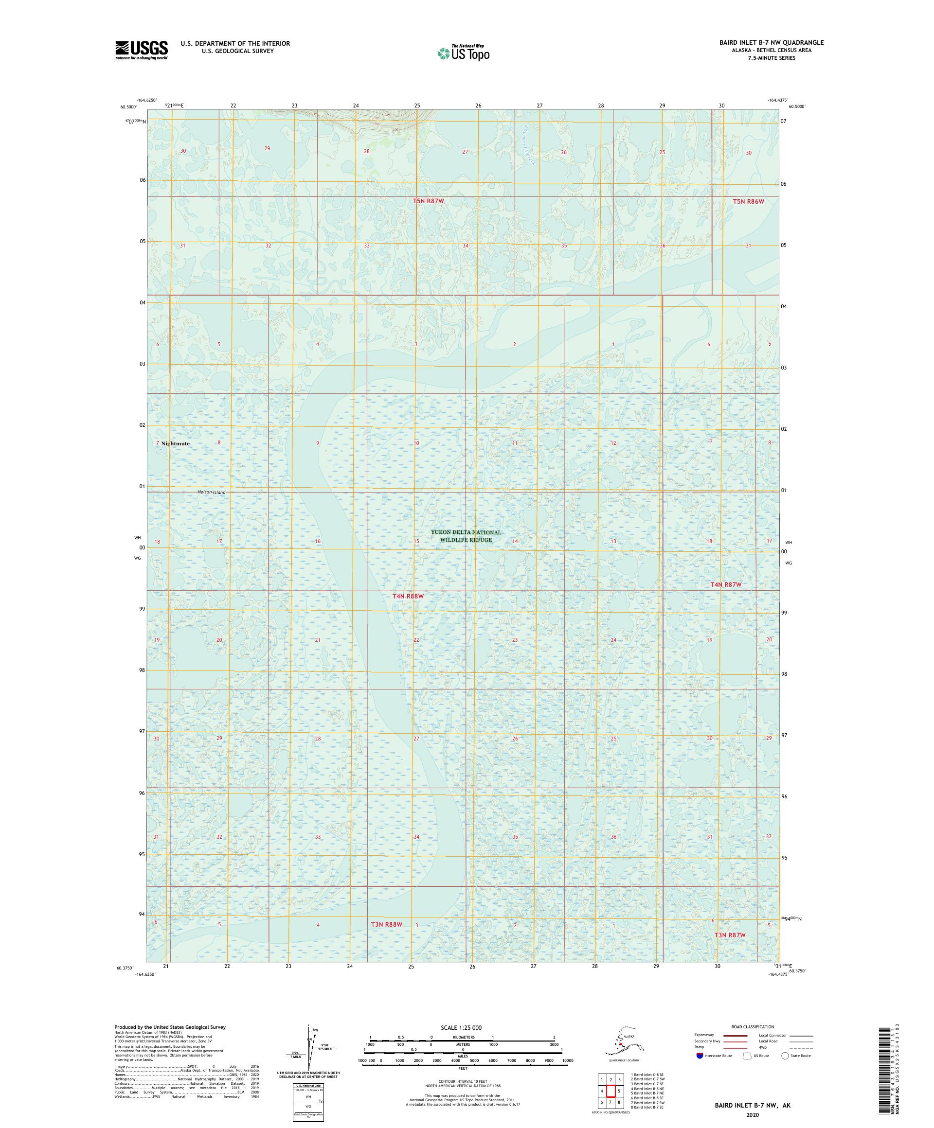 Baird Inlet B-7 NW Alaska US Topo Map – MyTopo Map Store