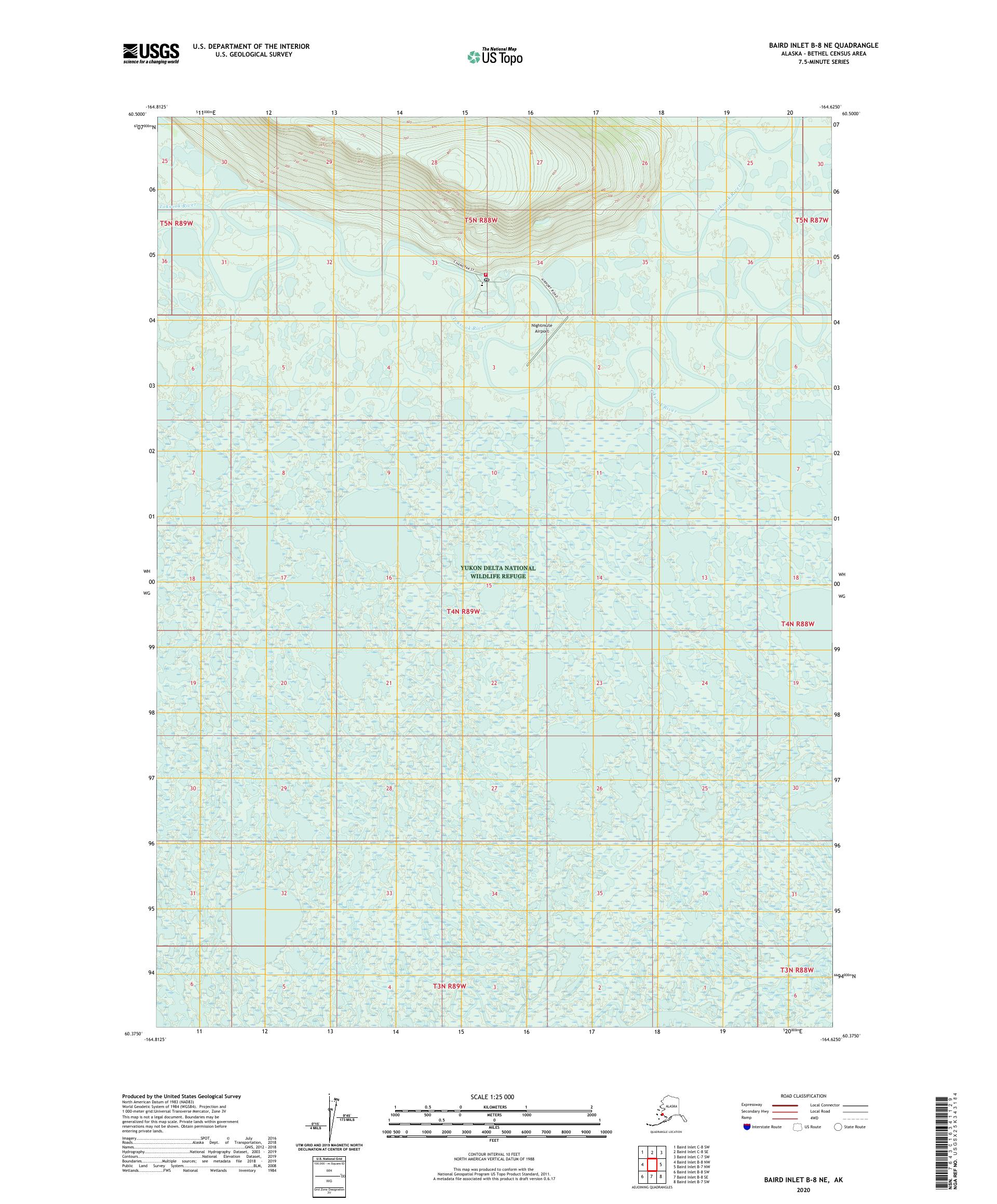 Baird Inlet B-8 NE Alaska US Topo Map – MyTopo Map Store