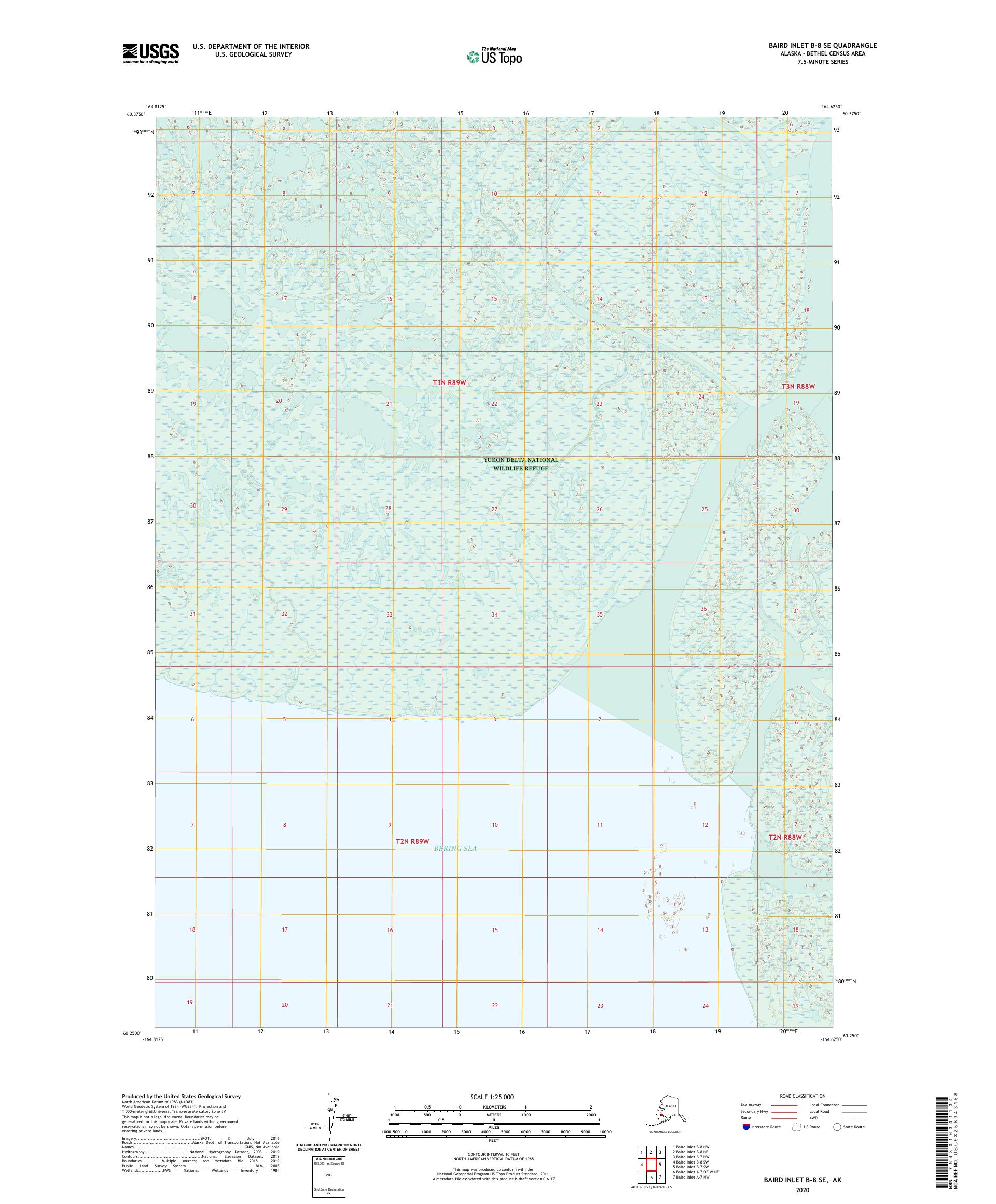 Baird Inlet B-8 SE Alaska US Topo Map – MyTopo Map Store