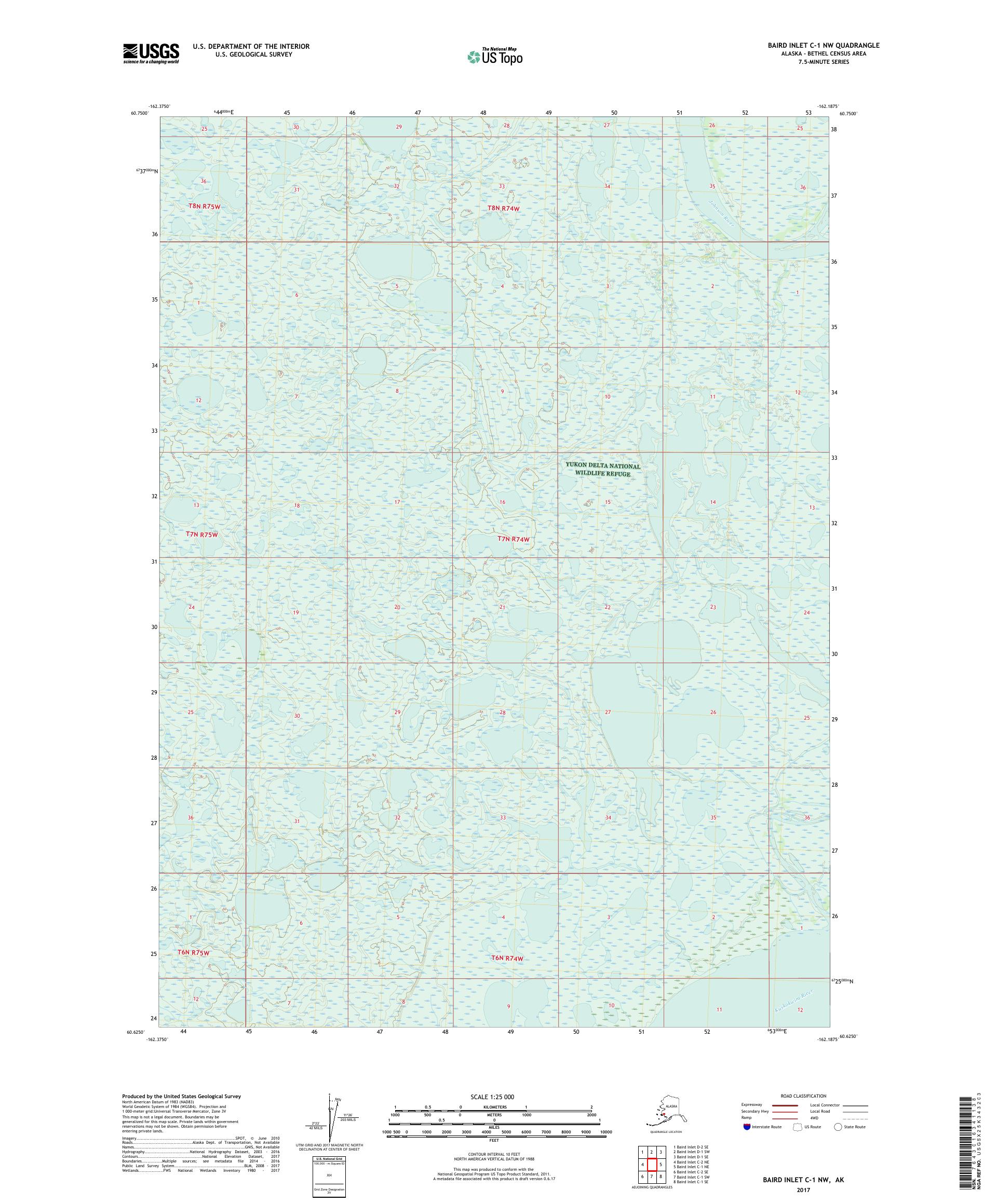Baird Inlet C-1 NW Alaska US Topo Map – MyTopo Map Store