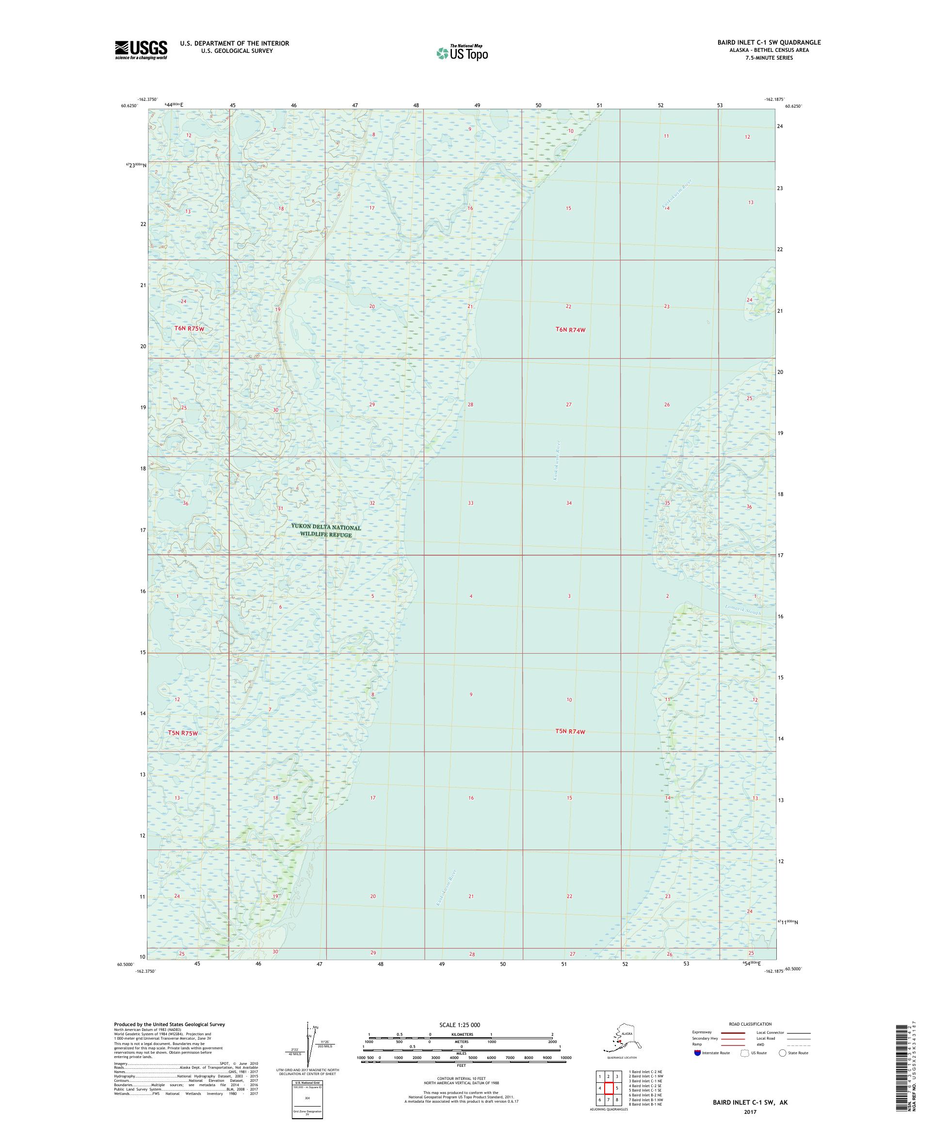 Baird Inlet C-1 SW Alaska US Topo Map – MyTopo Map Store