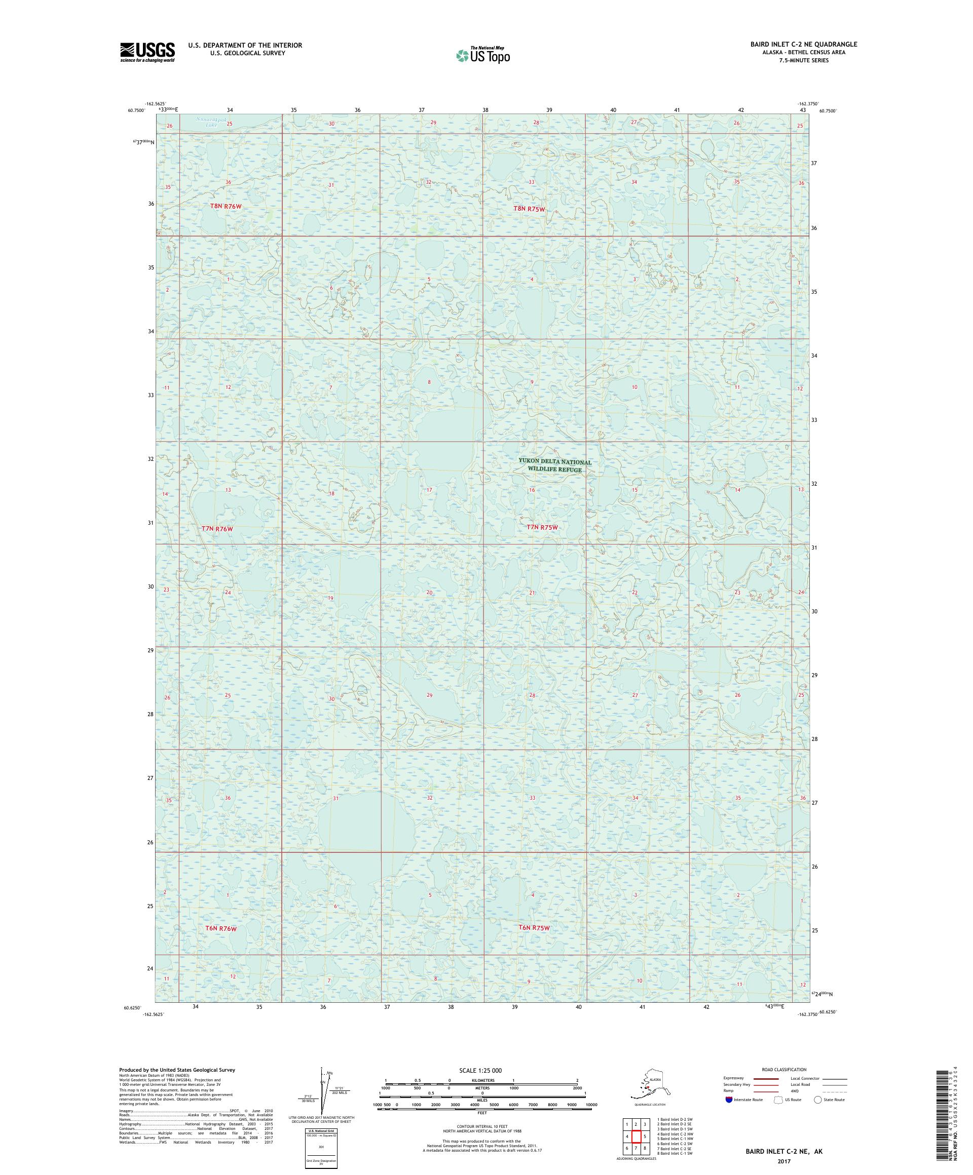 Baird Inlet C-2 NE Alaska US Topo Map – MyTopo Map Store