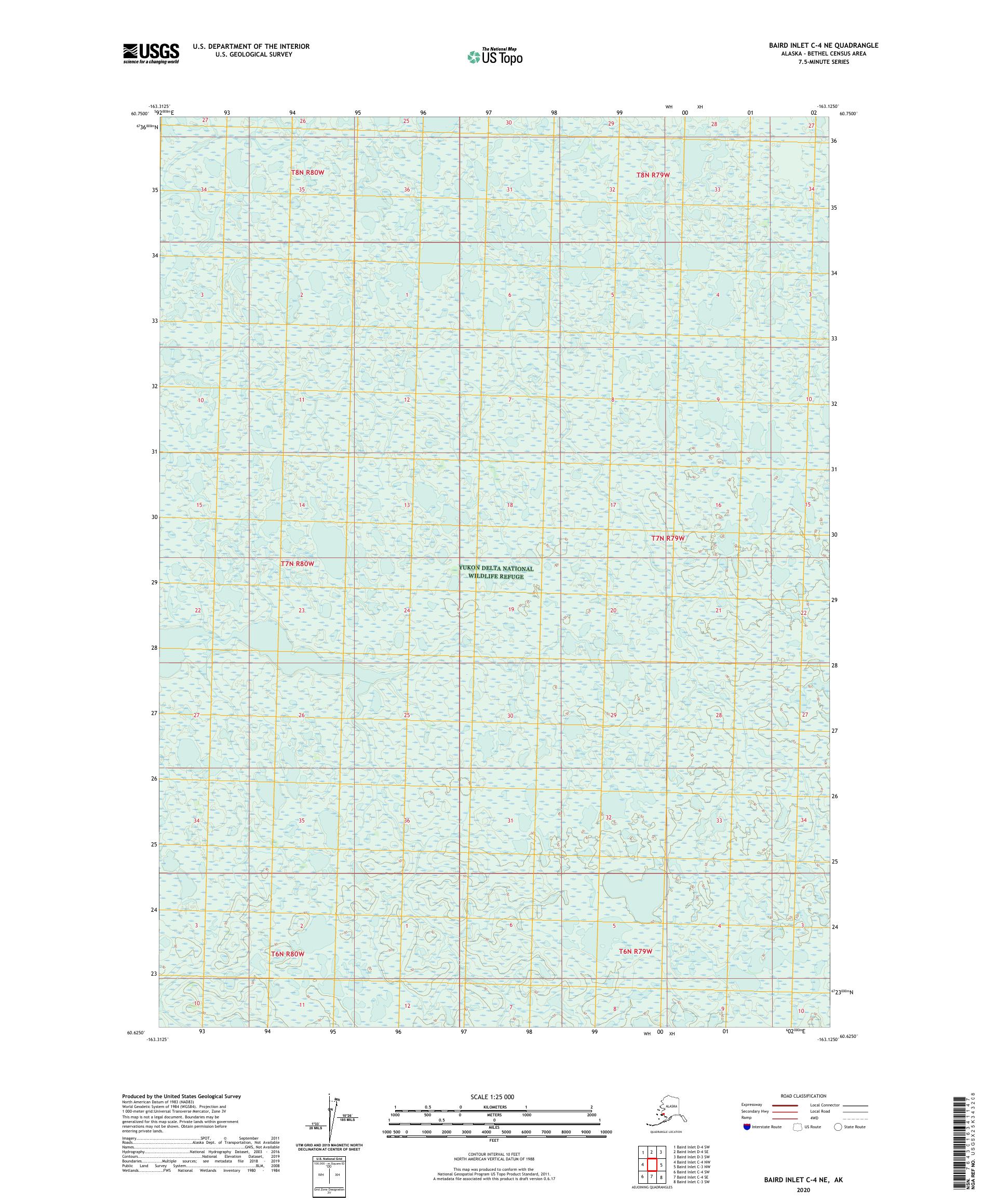 Baird Inlet C-4 NE Alaska US Topo Map – MyTopo Map Store