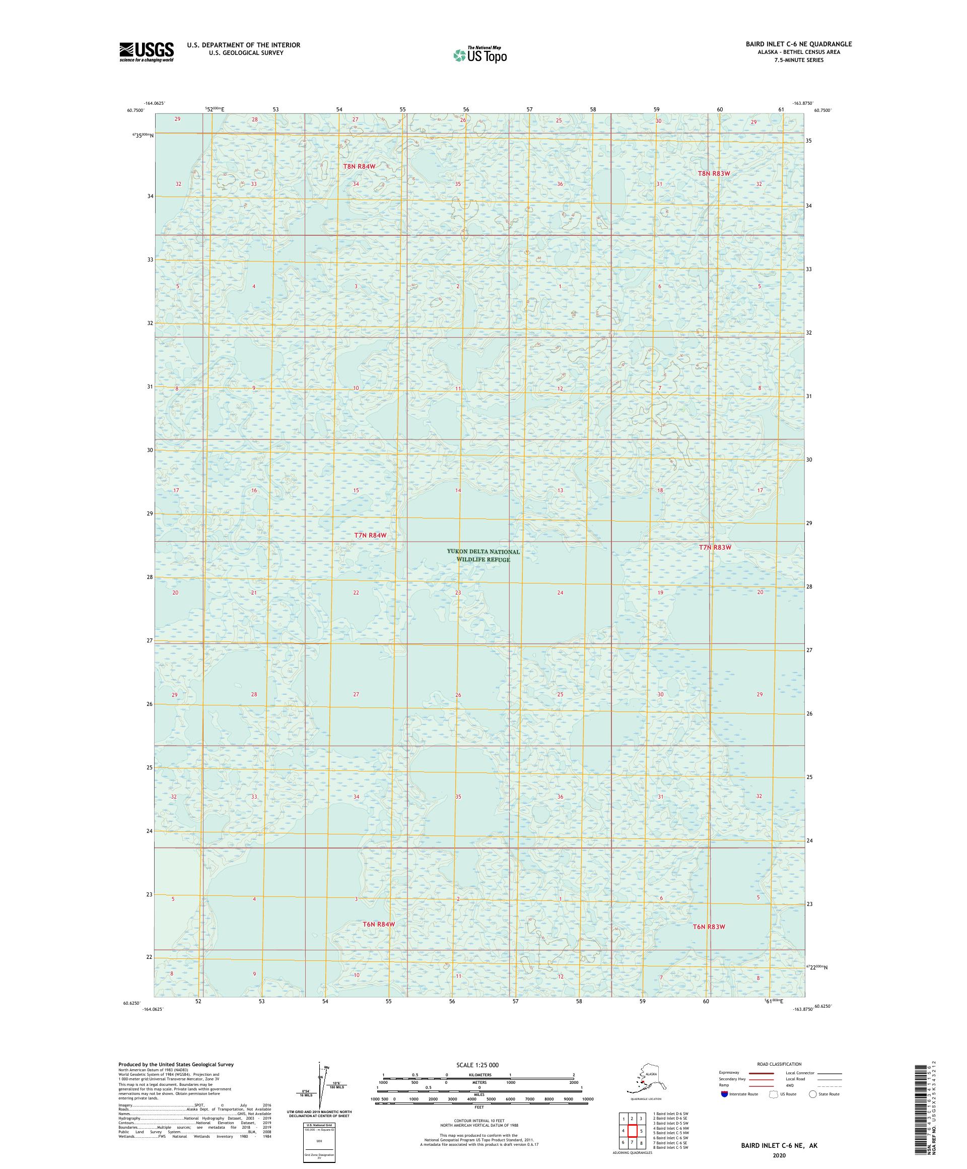 Baird Inlet C-6 NE Alaska US Topo Map – MyTopo Map Store