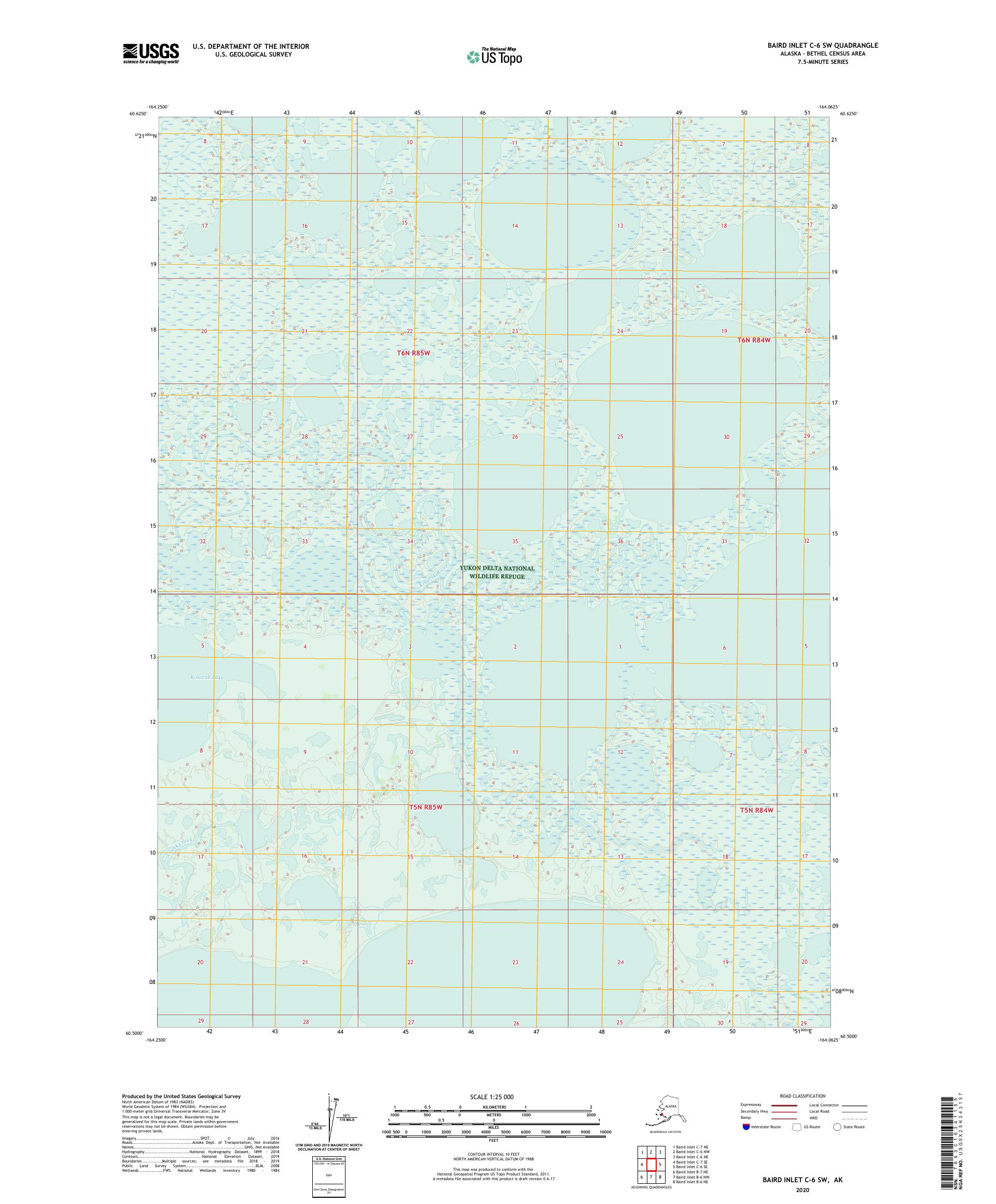 Baird Inlet C-6 SW Alaska US Topo Map – MyTopo Map Store