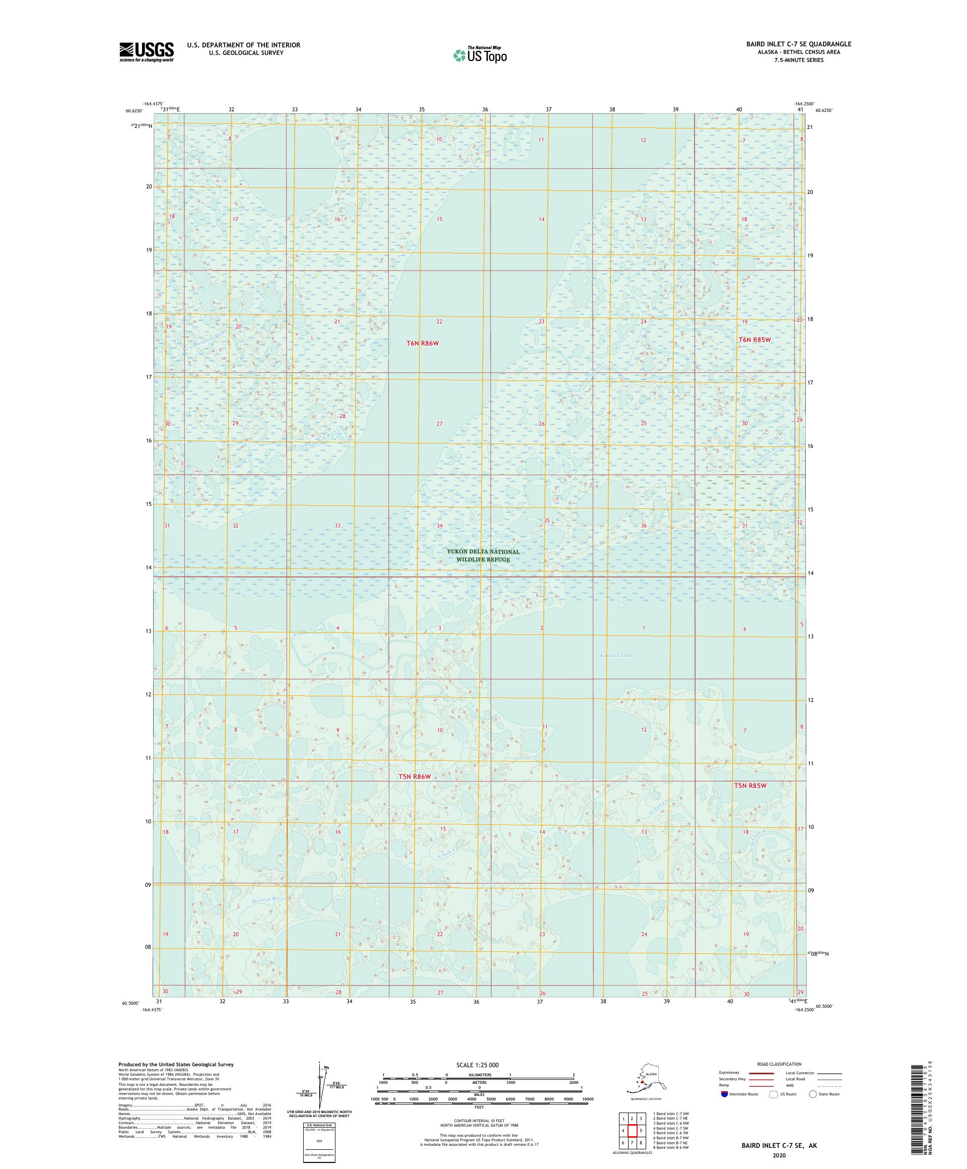 Baird Inlet C-7 SE Alaska US Topo Map – MyTopo Map Store