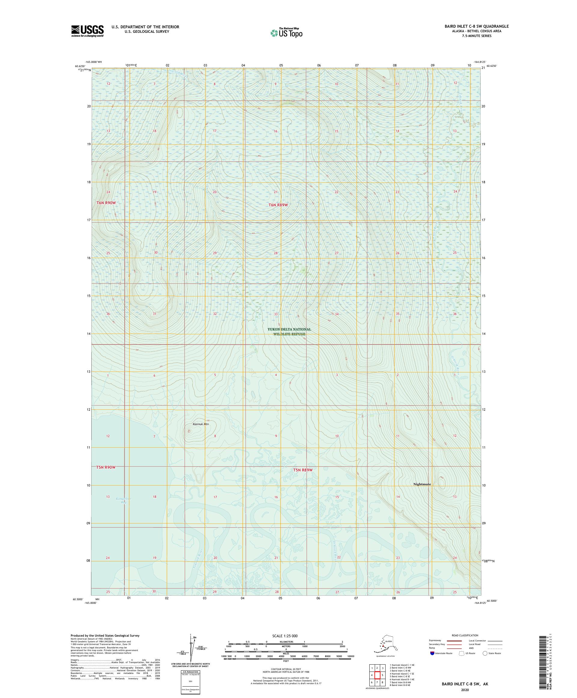 Baird Inlet C-8 SW Alaska US Topo Map – MyTopo Map Store
