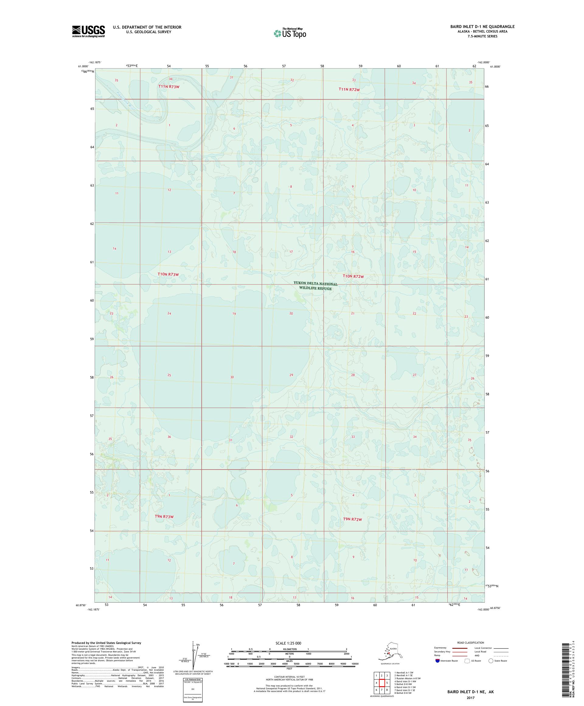 Baird Inlet D-1 NE Alaska US Topo Map – MyTopo Map Store