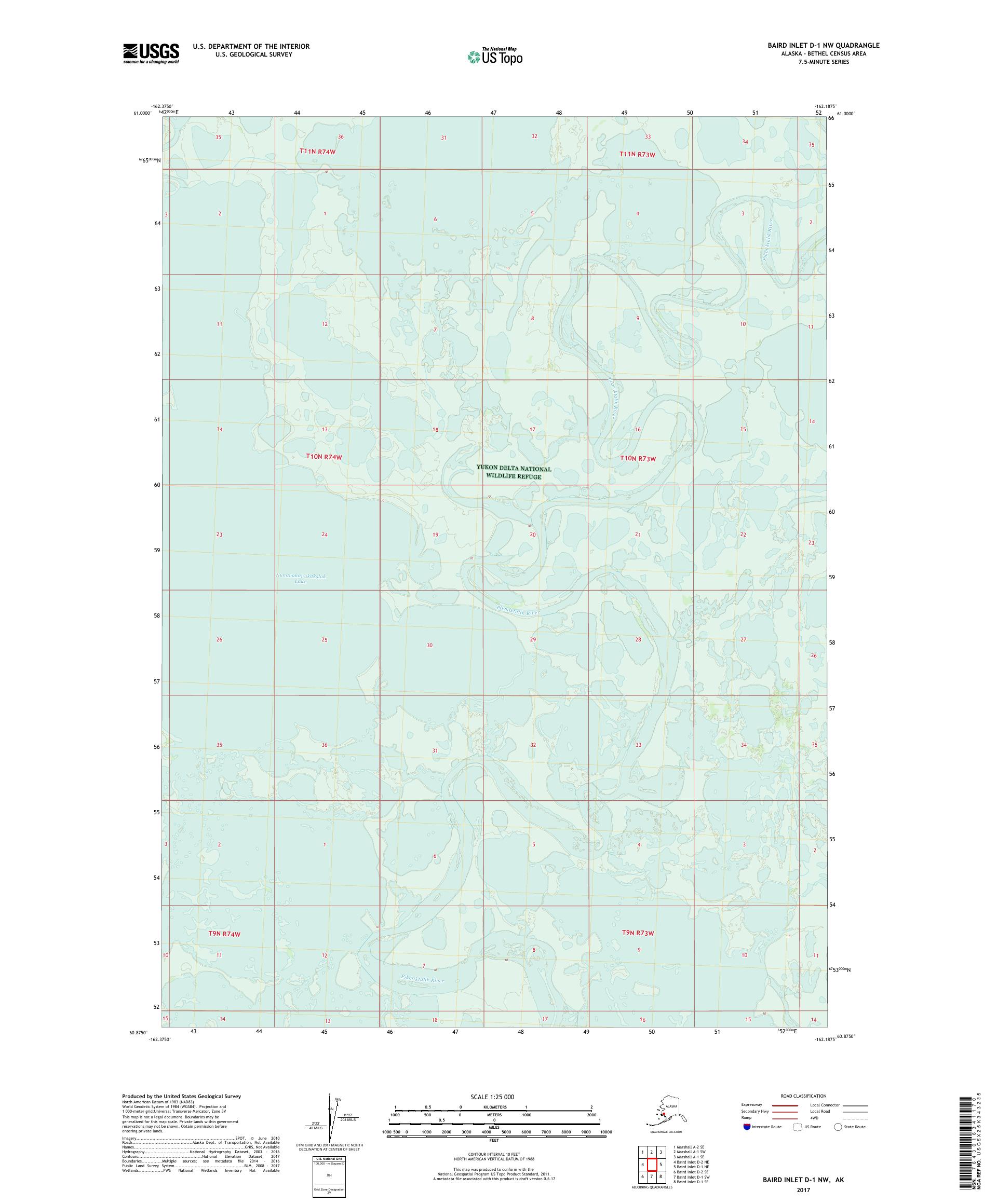 Baird Inlet D-1 NW Alaska US Topo Map – MyTopo Map Store